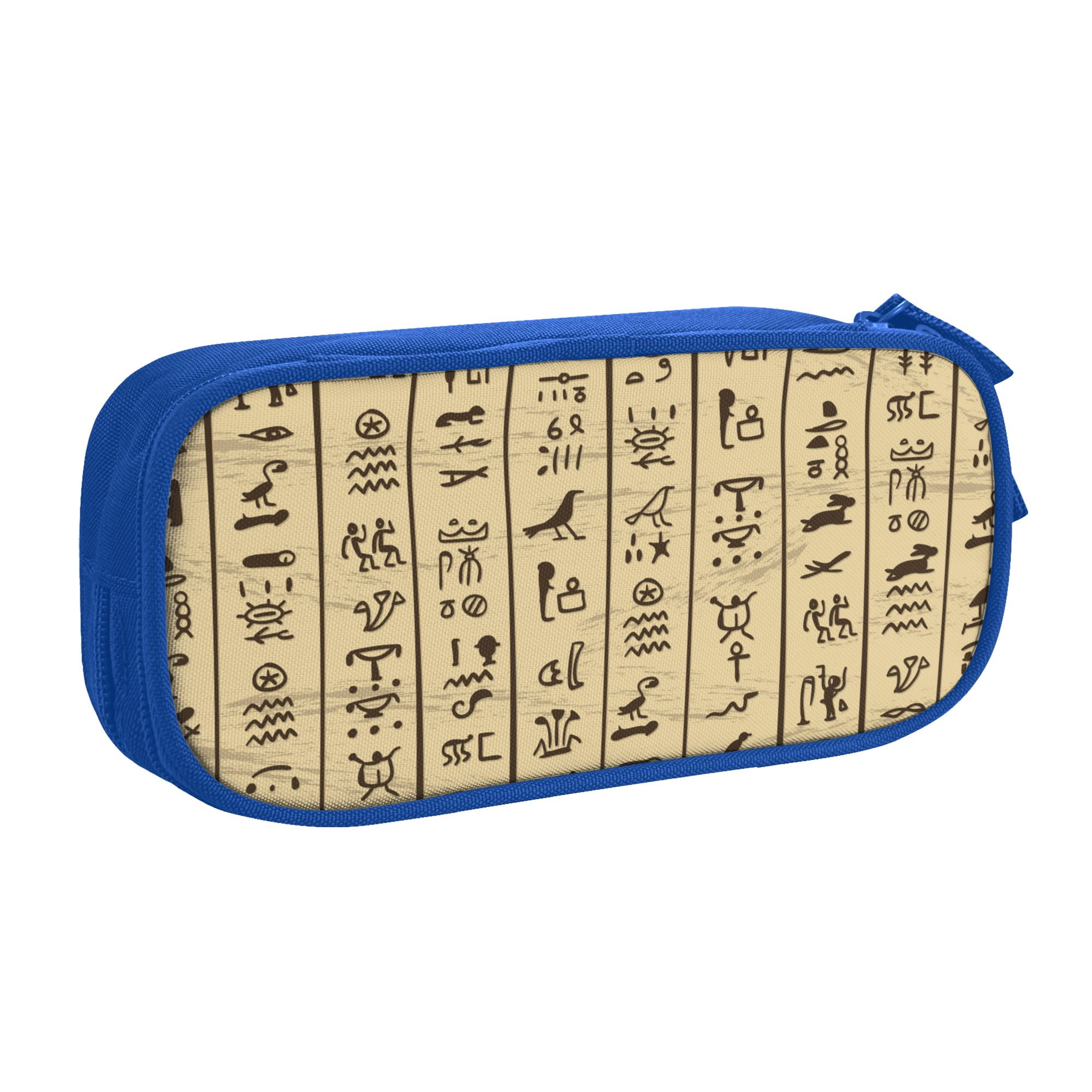 TEQUAN Large Capacity Pencil Case, Golden Egyptian Hieroglyphic Pattern ...