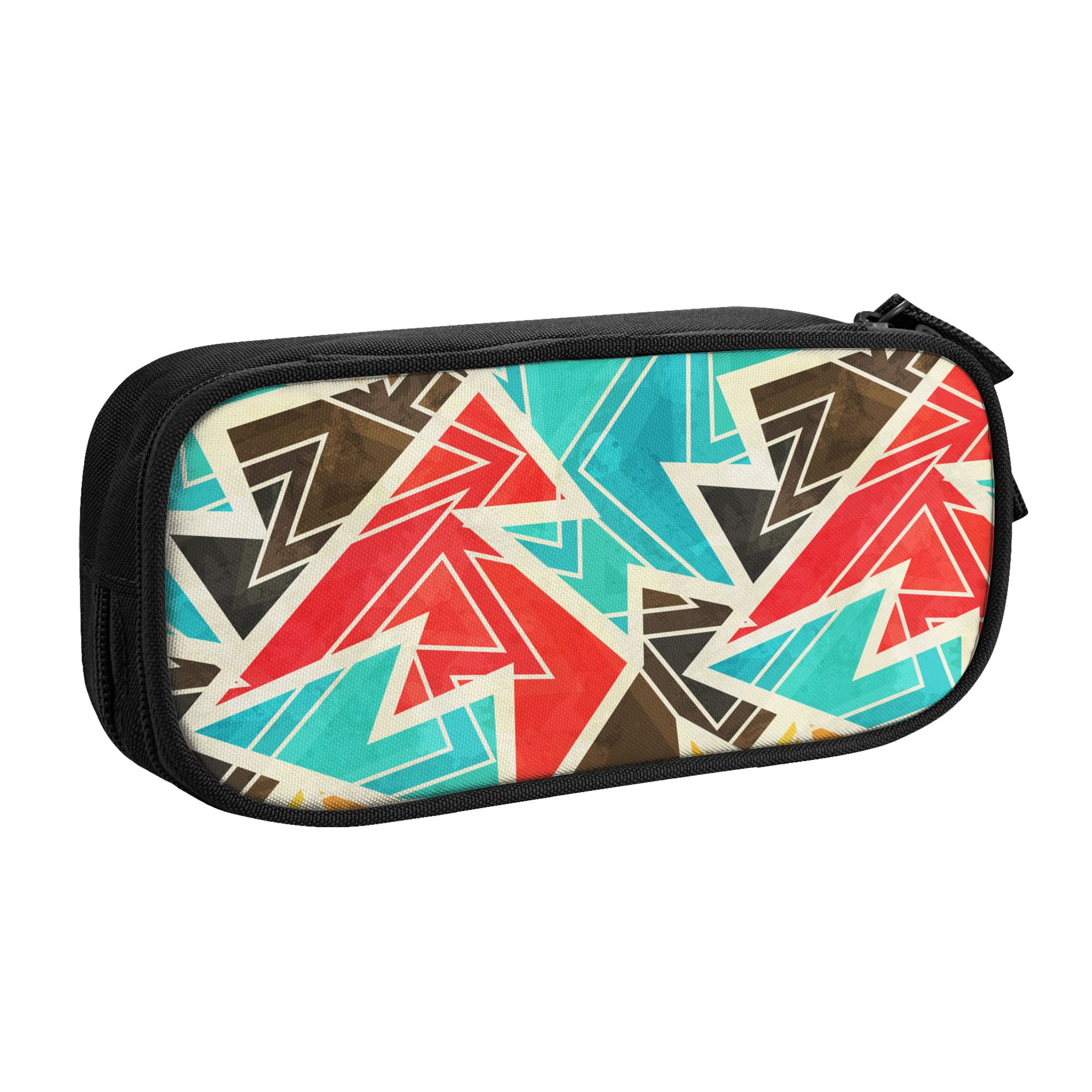 TEQUAN Large Capacity Pencil Case, Graffit Fashion Stripes Zigzag Line ...
