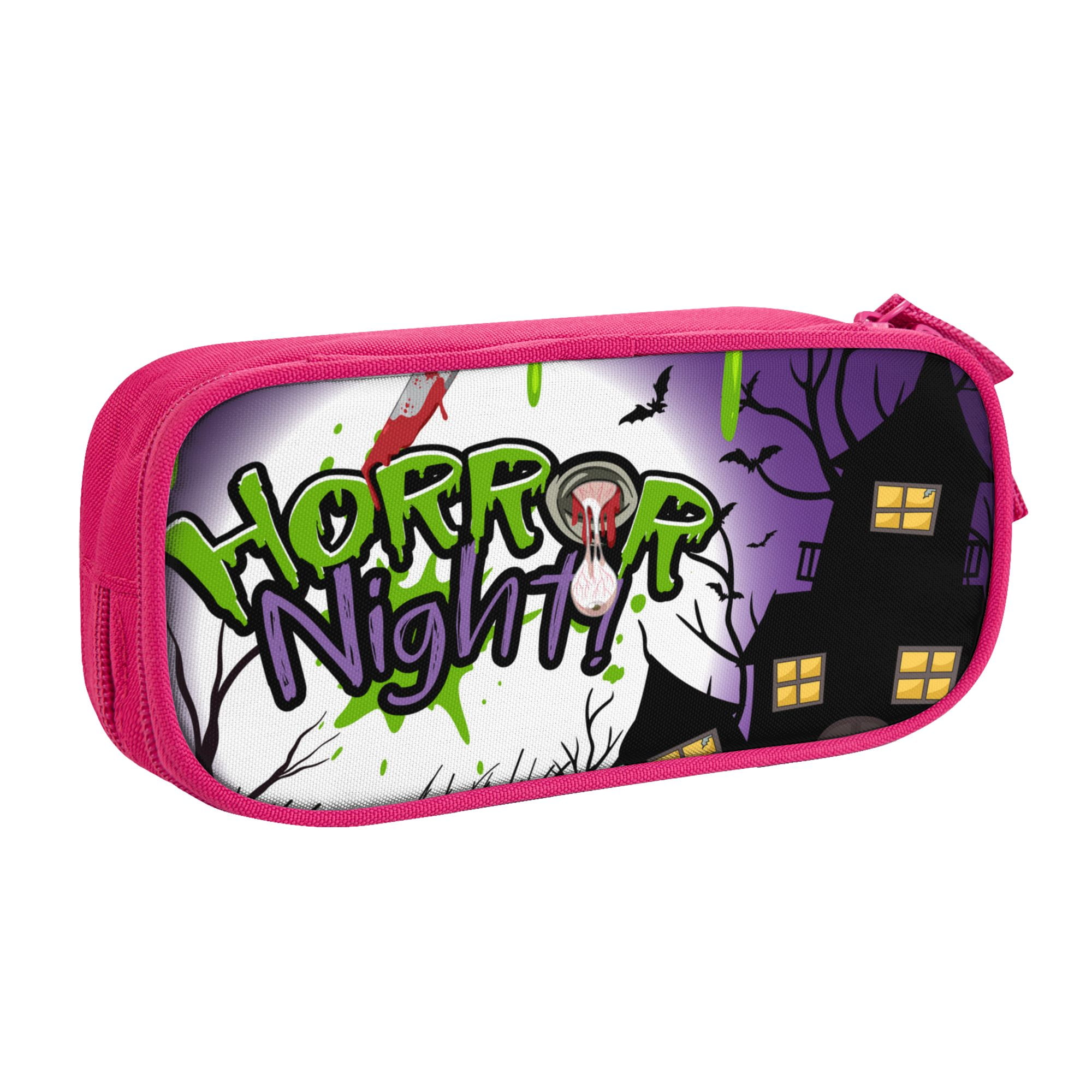 TEQUAN Large Capacity Pencil Case, Horror Halloween Haunted House ...