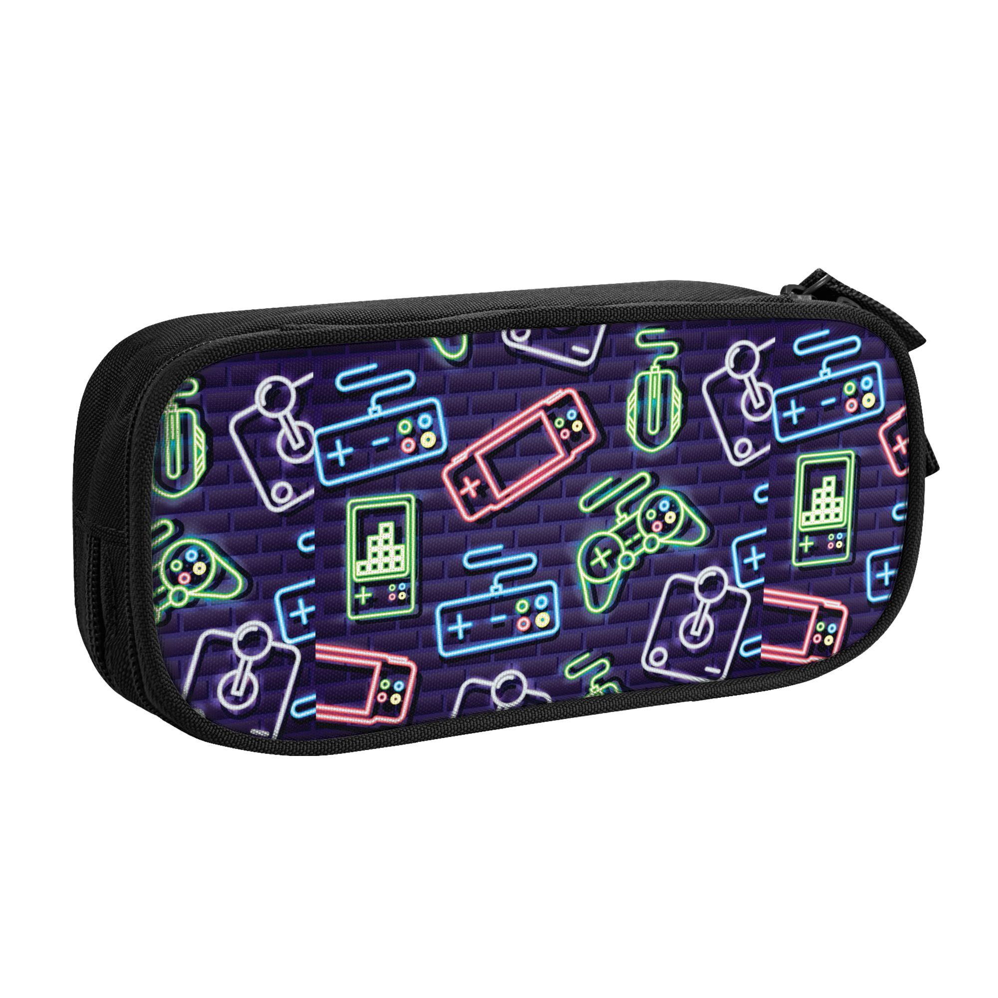 TEQUAN Large Capacity Pencil Case, Neon Style Video Game Controls ...