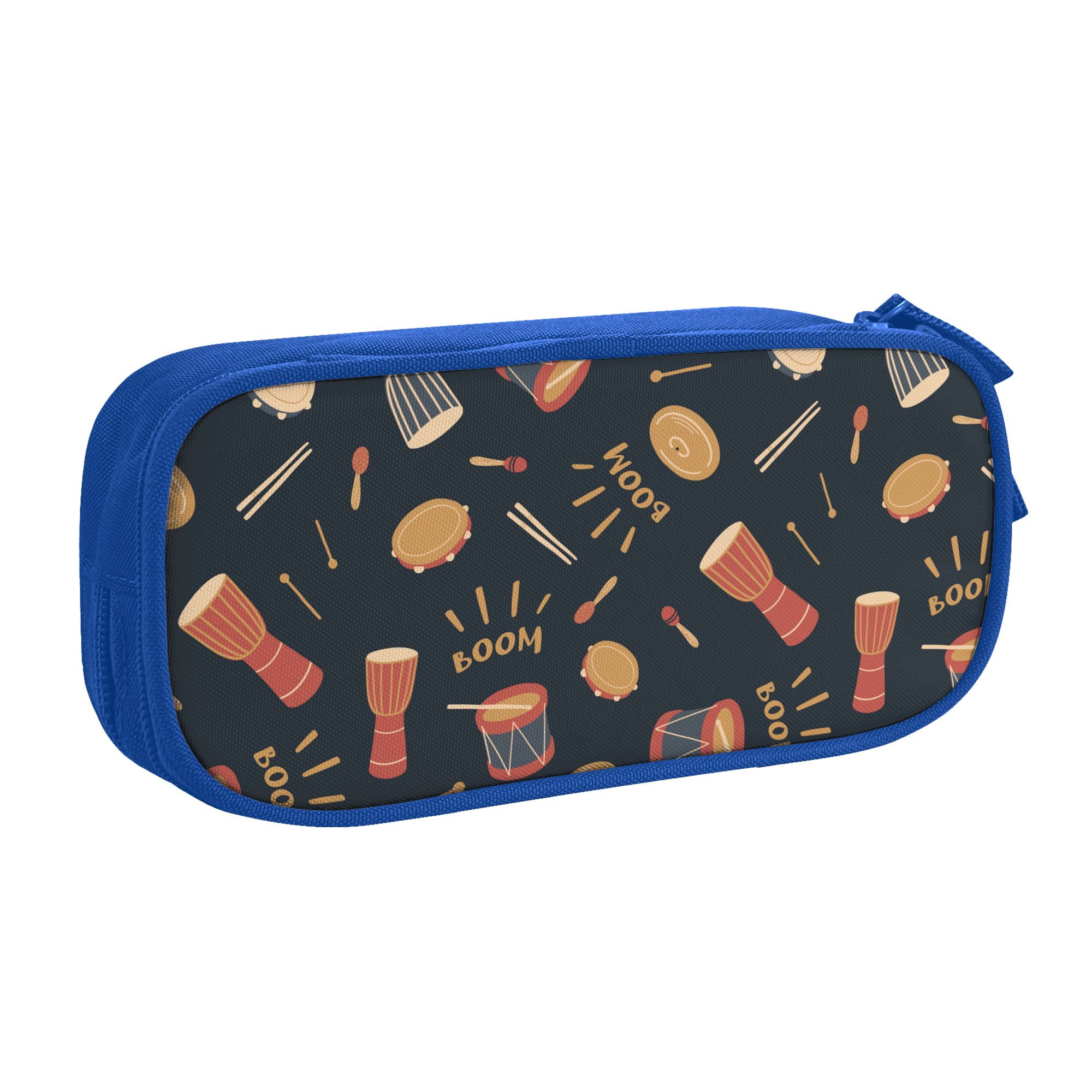 TEQUAN Large Capacity Pencil Case, Percussion Drums Music Day Pattern ...