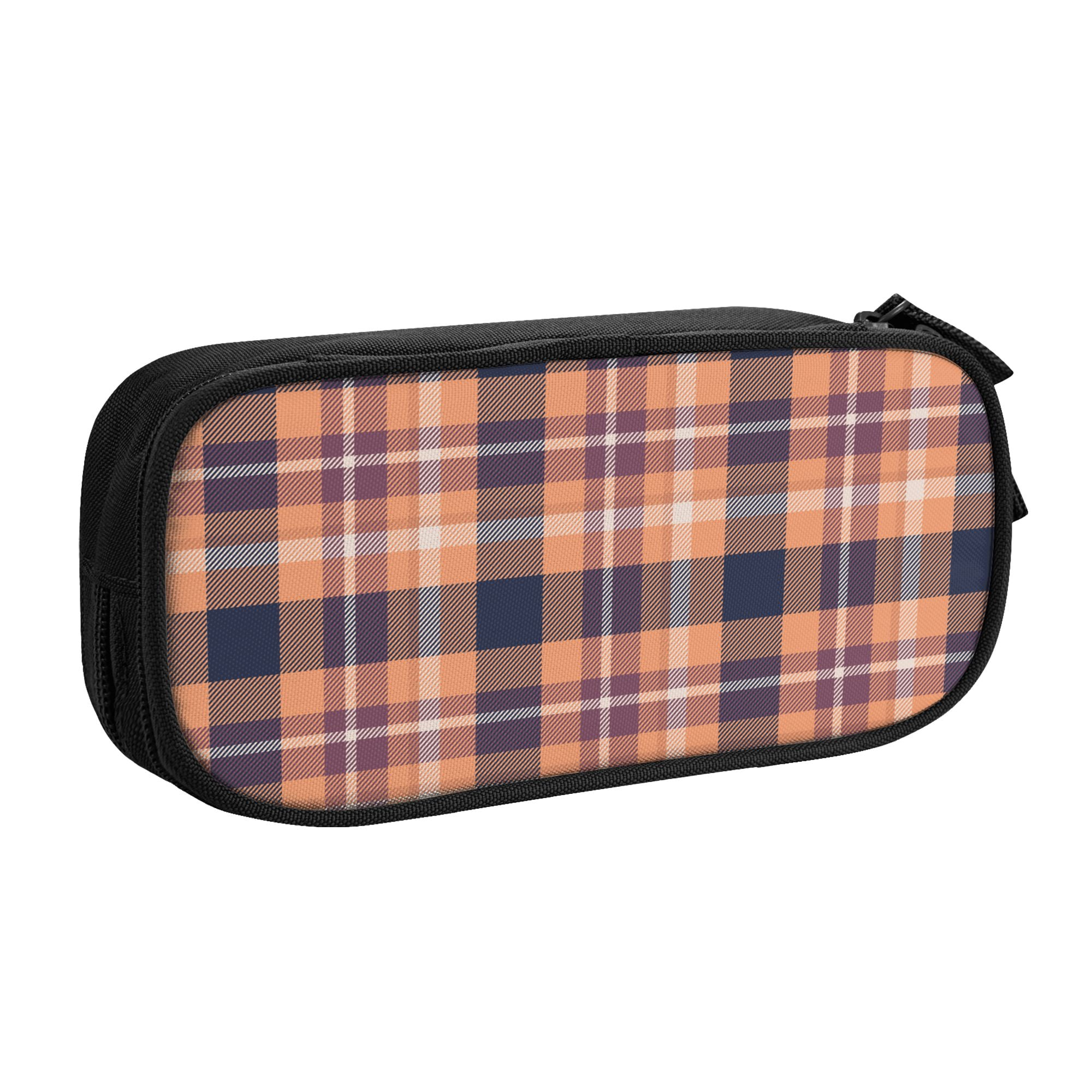 TEQUAN Large Capacity Pencil Case, Retro African Style Plaid Pattern ...