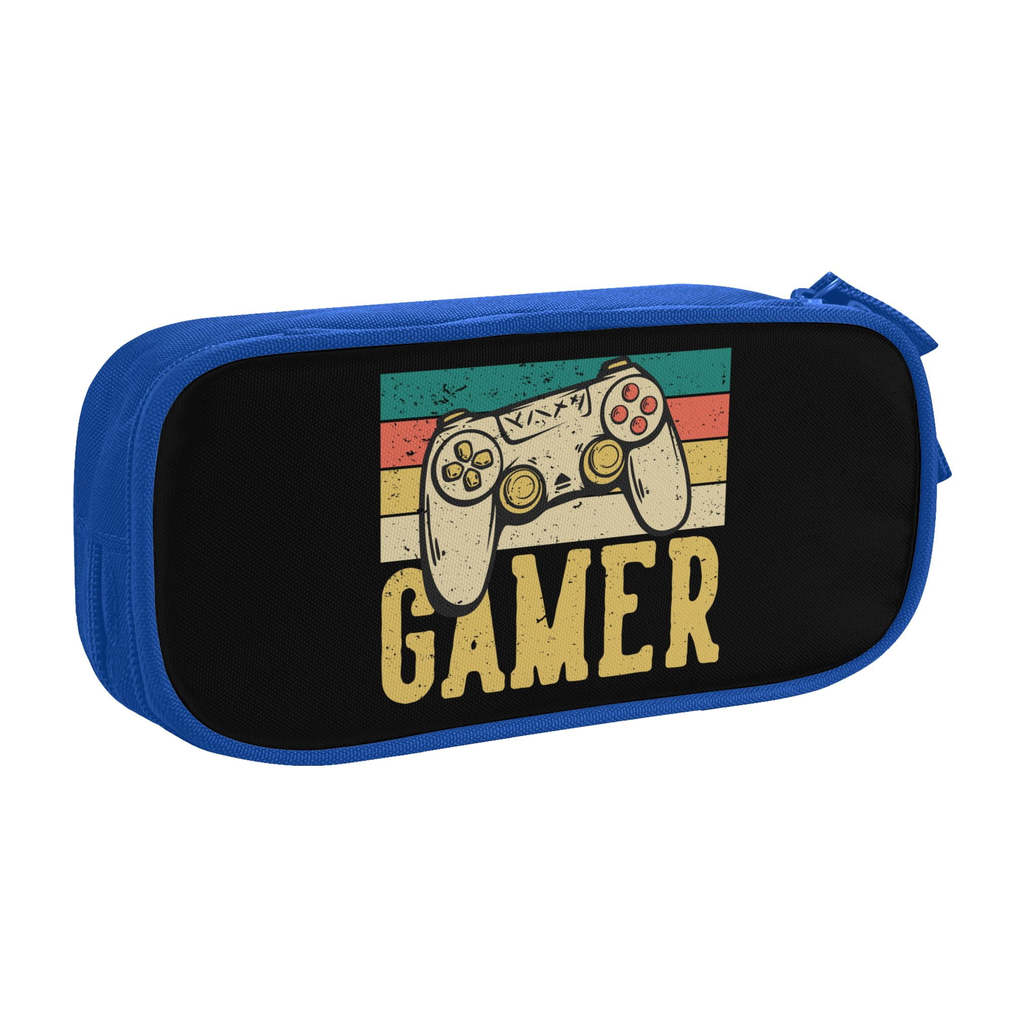 TEQUAN Large Capacity Pencil Case, Retro Game Controller Gamer Pattern ...