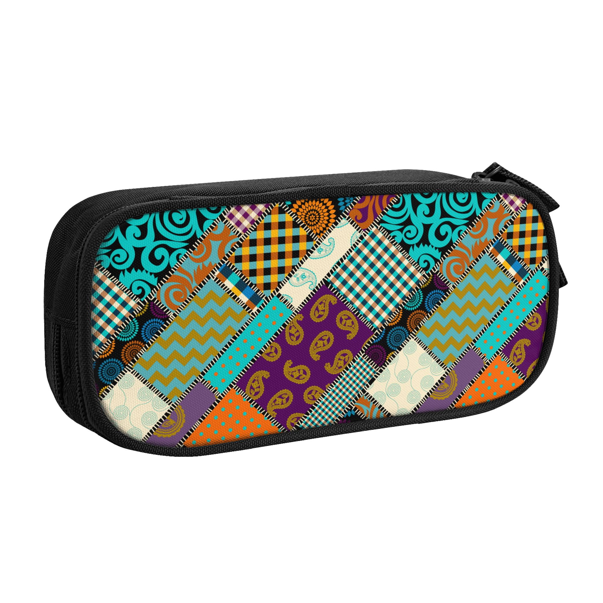 TEQUAN Large Capacity Pencil Case, Retro Mughal Ethnic Style Floral ...