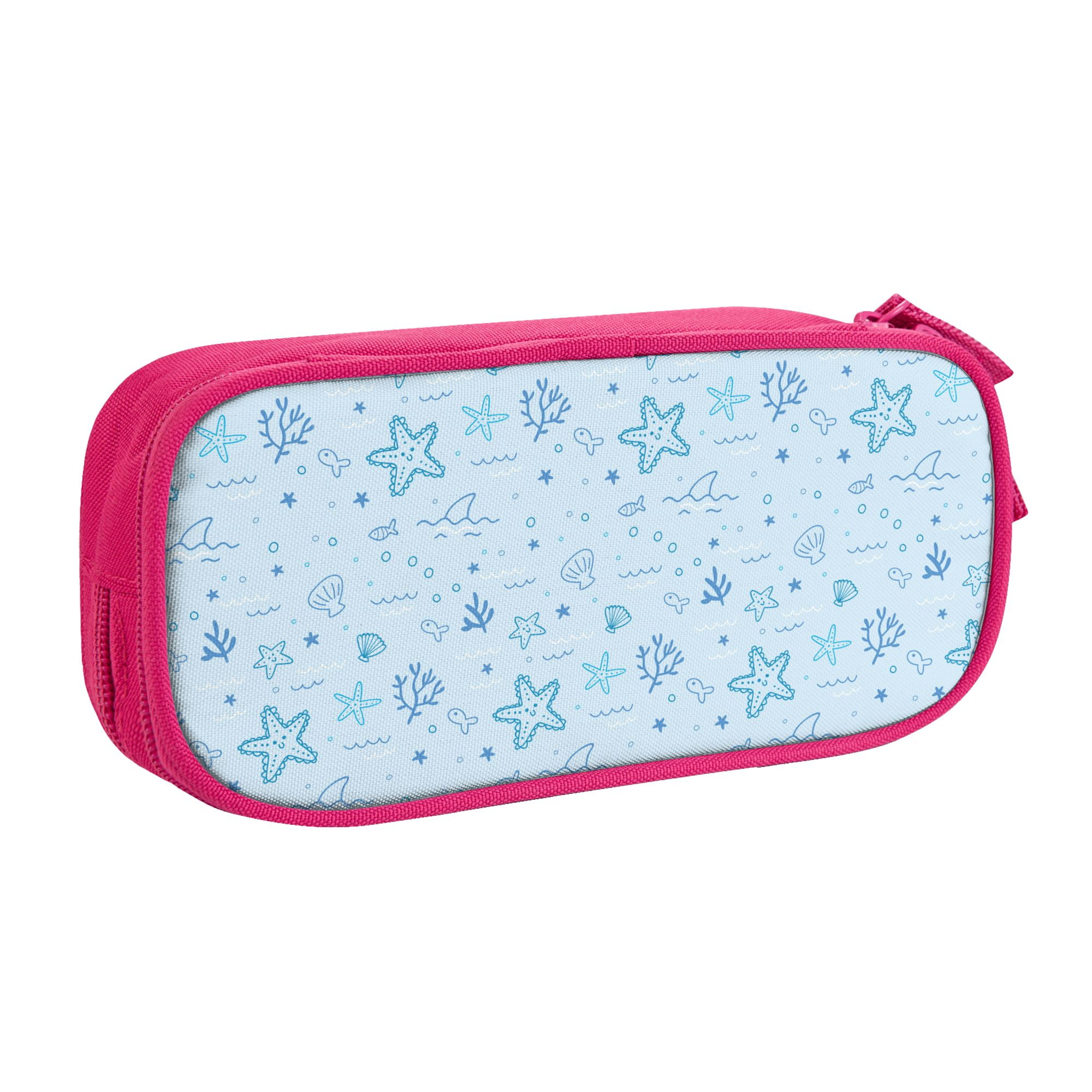 TEQUAN Large Capacity Pencil Case, Underwater Animals Ocean Seashells ...