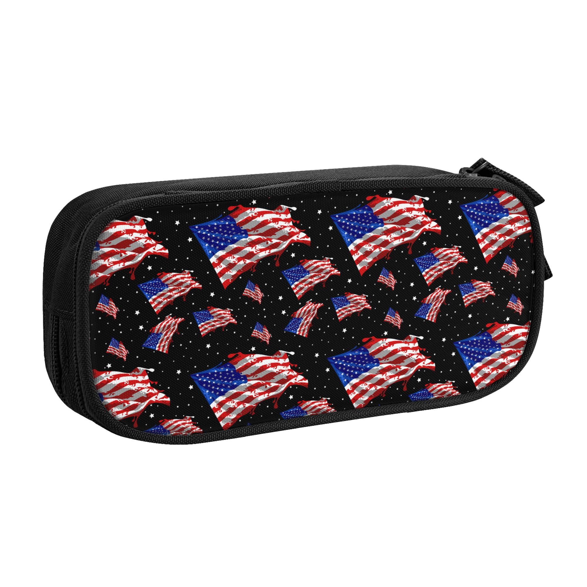 TEQUAN Large Capacity Pencil Case, Vintage American Patriotic Flag ...