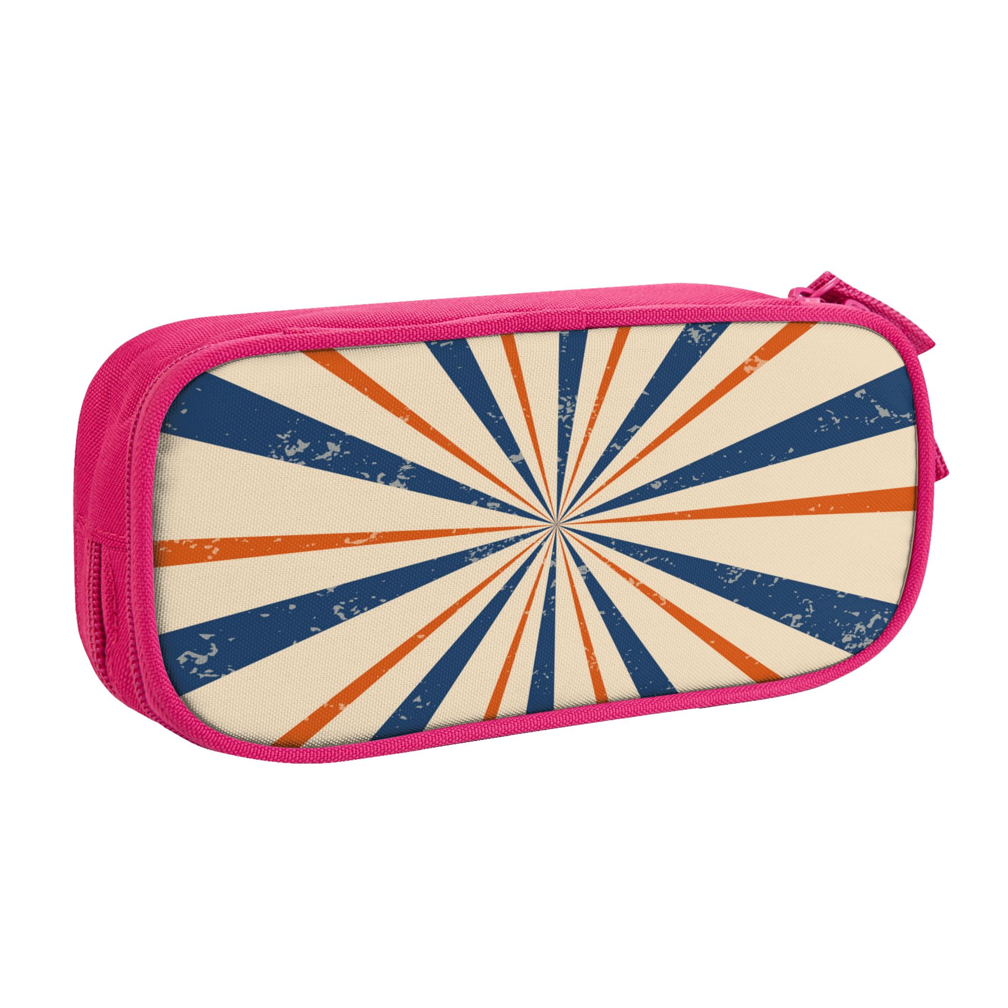 TEQUAN Large Capacity Pencil Case, Vintage Grunge Rays Stripes Pattern ...