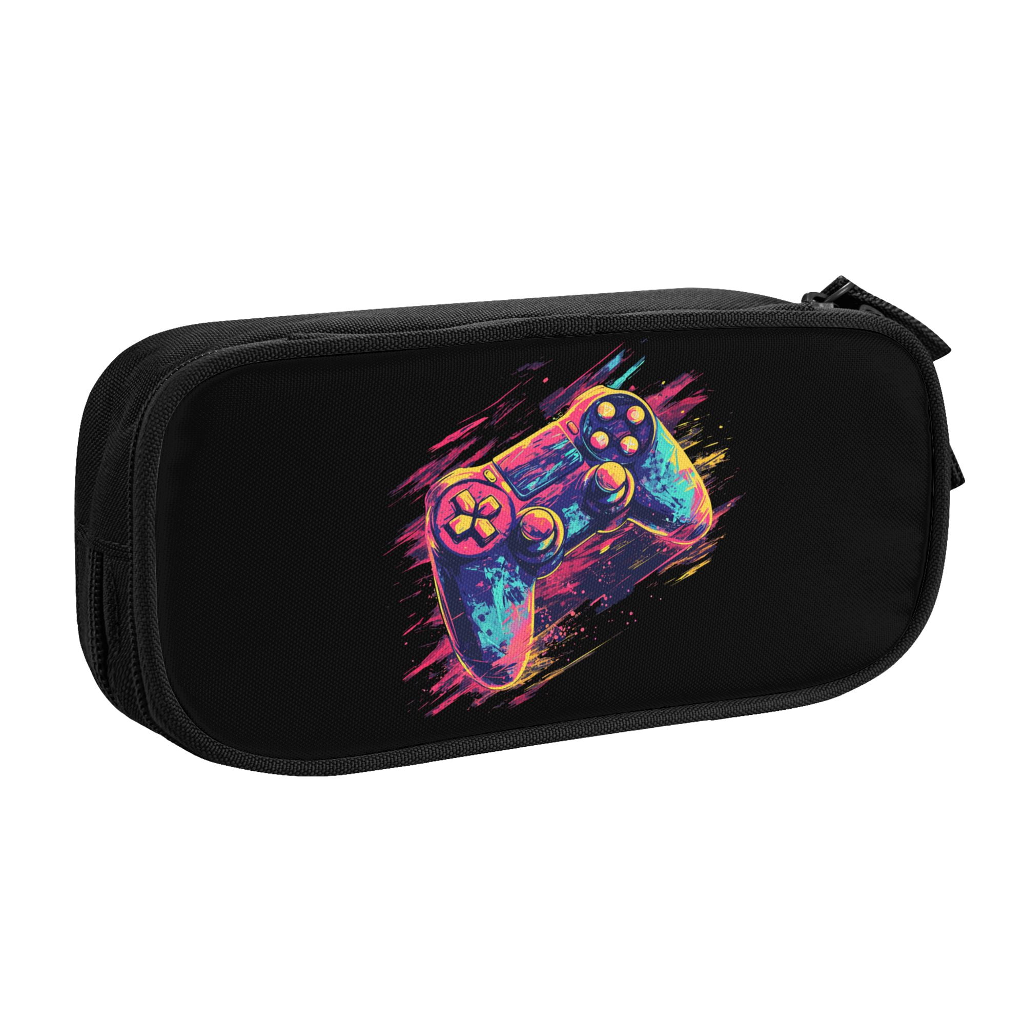 TEQUAN Large Capacity Pencil Case, Watercolor Game controller Pattern ...