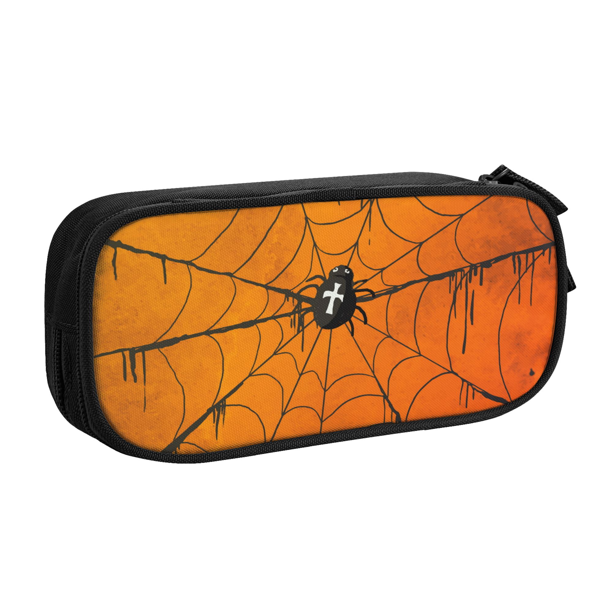 TEQUAN Large Capacity Pencil Case, Watercolor Spider Web Halloween ...