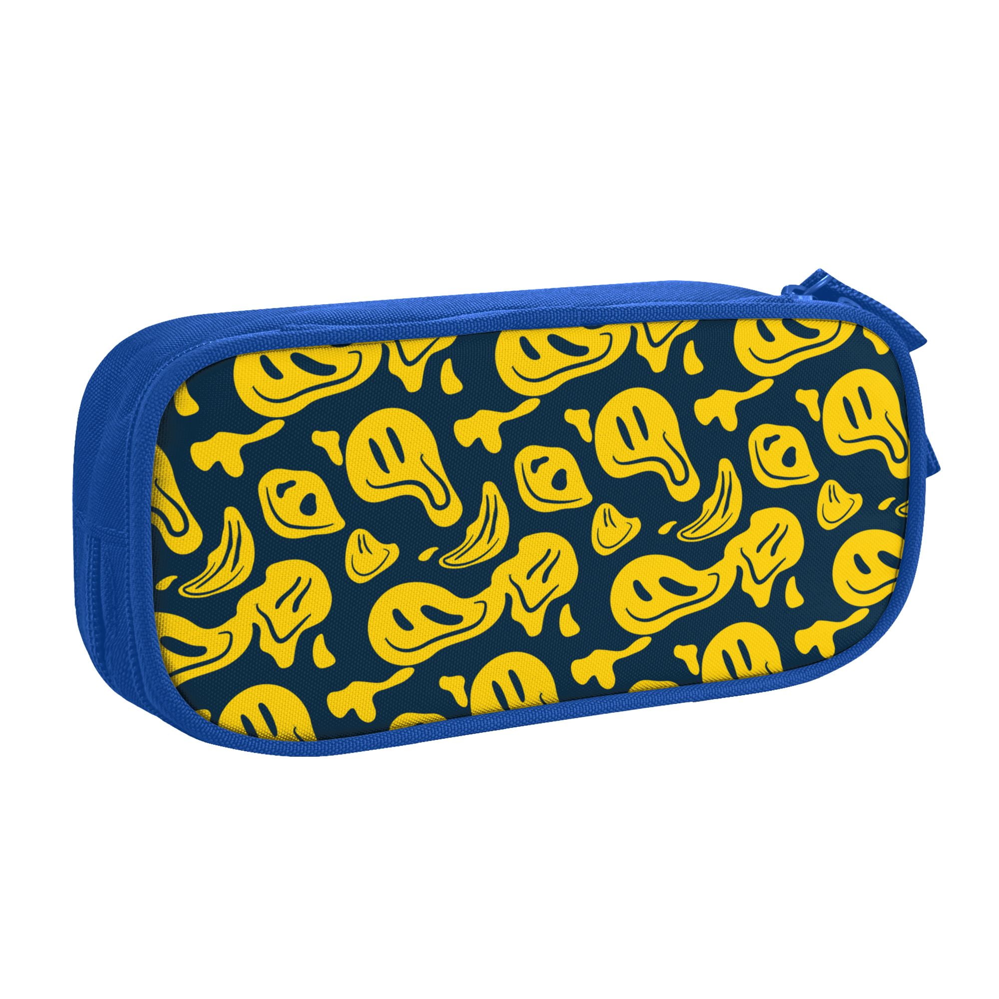 TEQUAN Large Capacity Pencil Case, Yellow Distorted Creepy Smiles ...