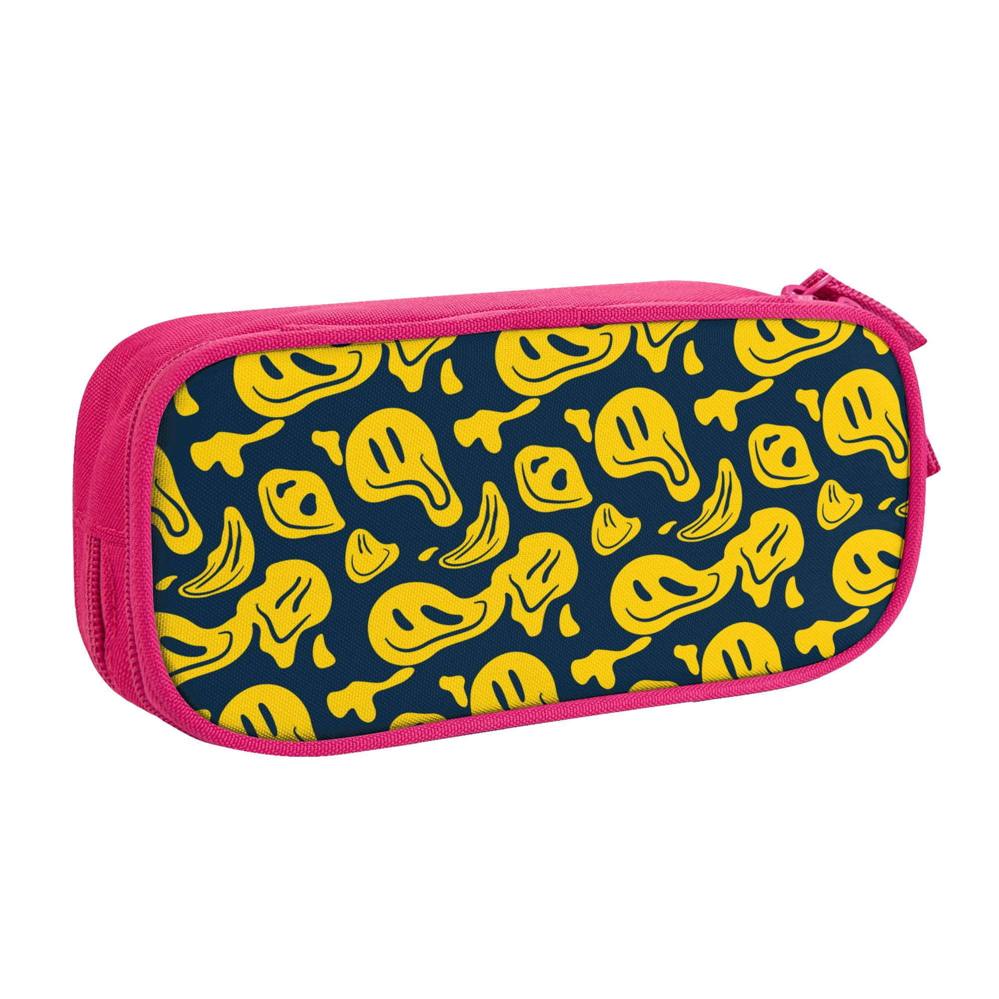 TEQUAN Large Capacity Pencil Case, Yellow Distorted Creepy Smiles ...
