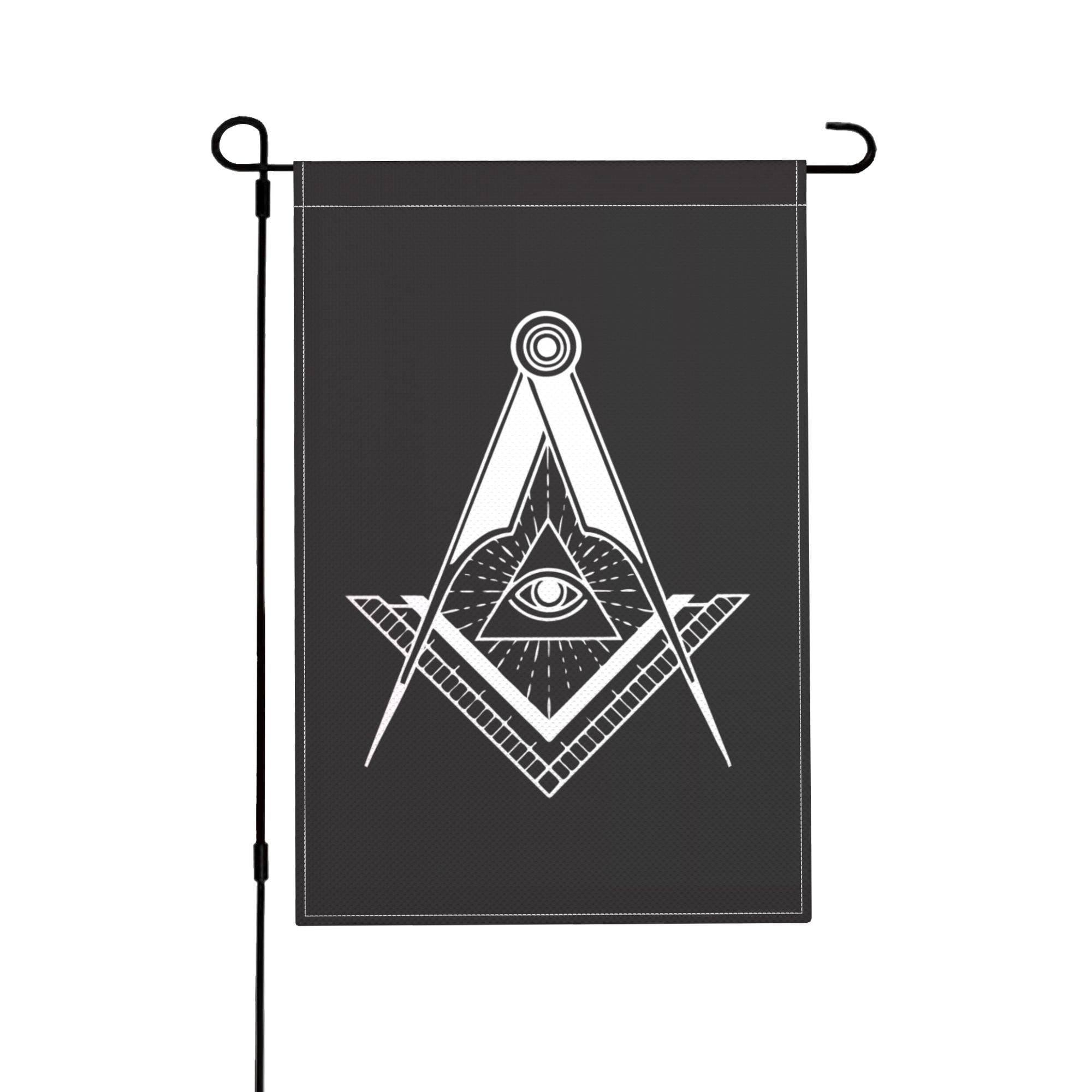 TEQUAN Mason Masonic Freemason Garden Flags, 18 x 12 inch Double Sided ...