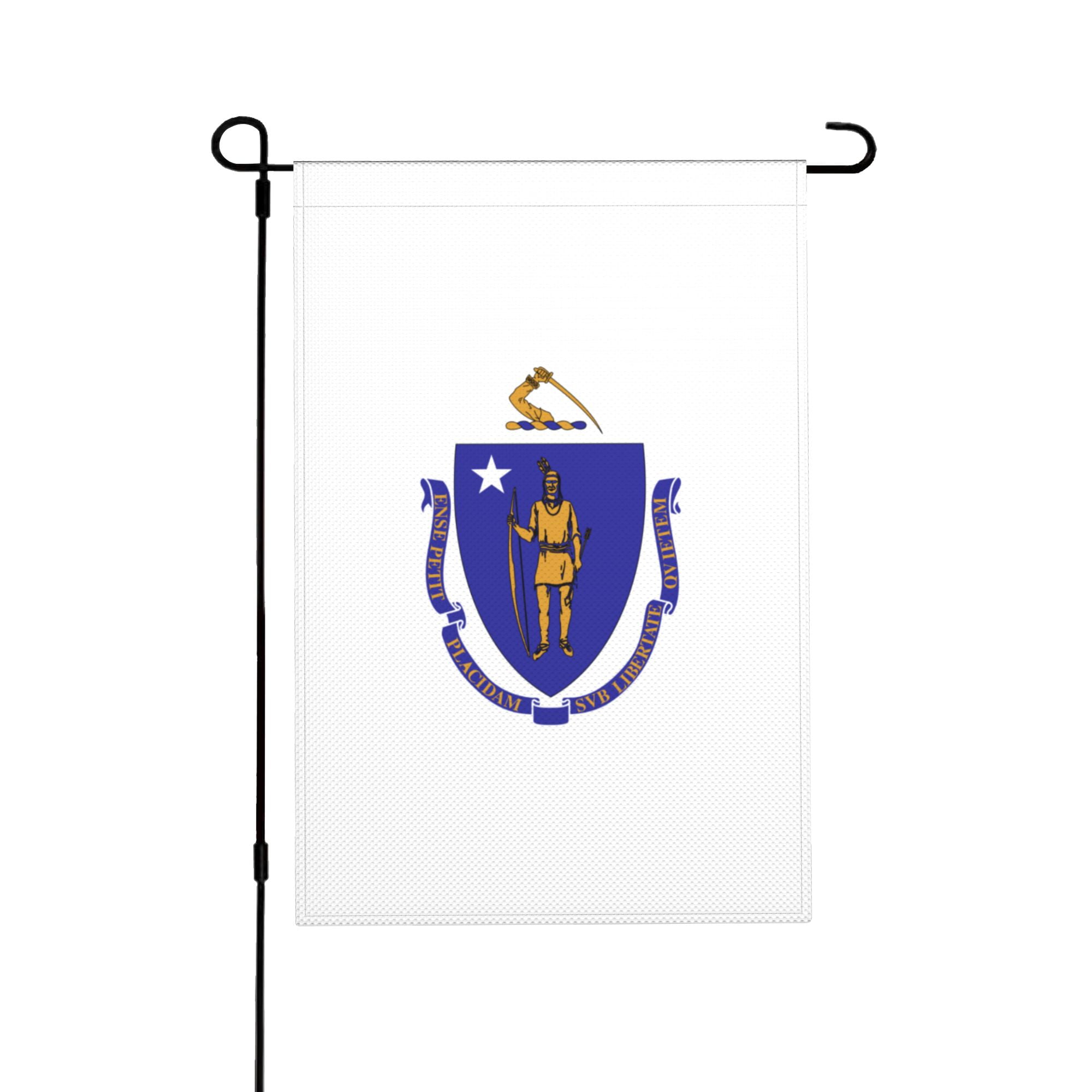 TEQUAN Massachusetts State Flag Seal Garden Flags, 18 x 12 inch Double ...