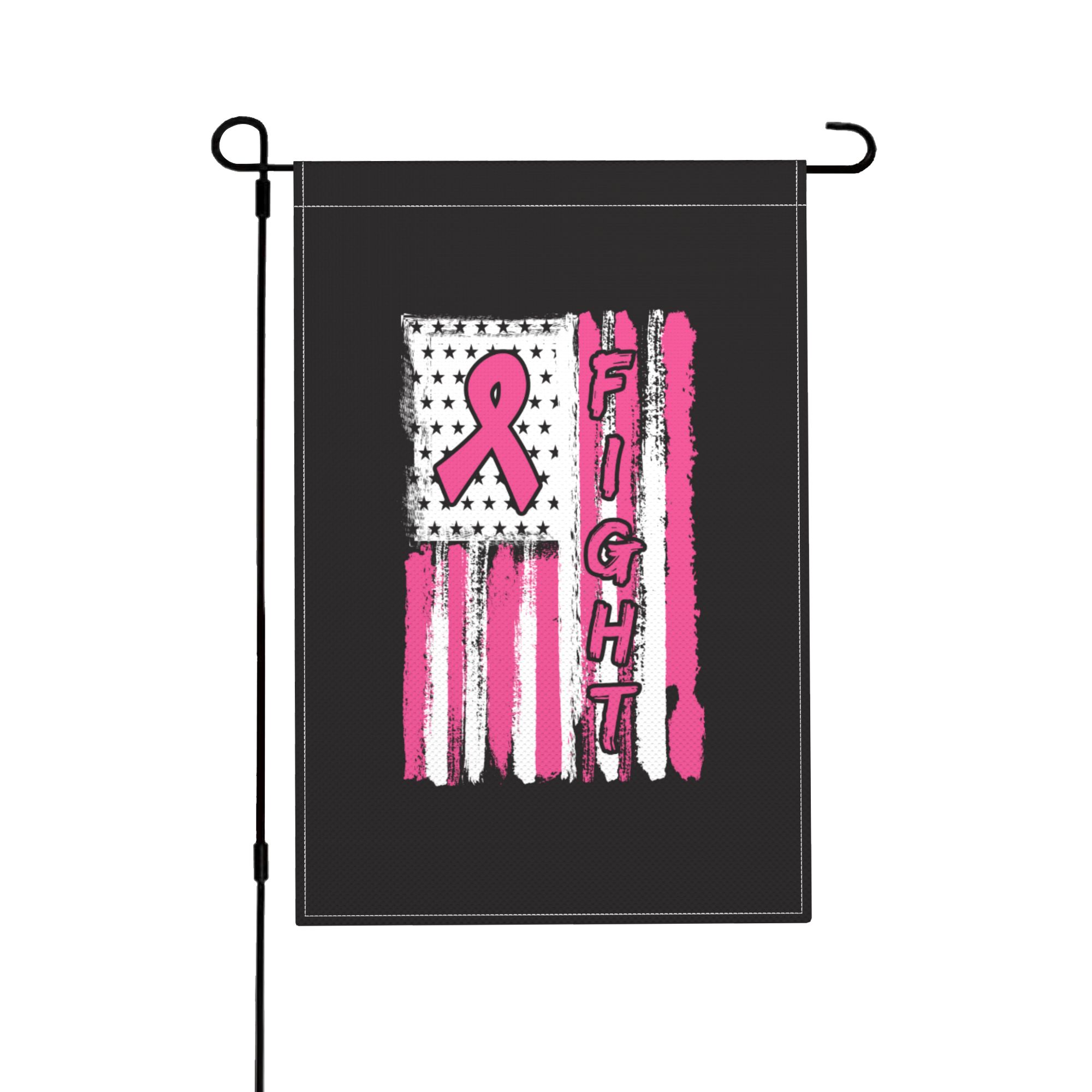 TEQUAN Pink Usa Flag Breast Cancer Awareness Garden Flags, 18 x 12 inch ...