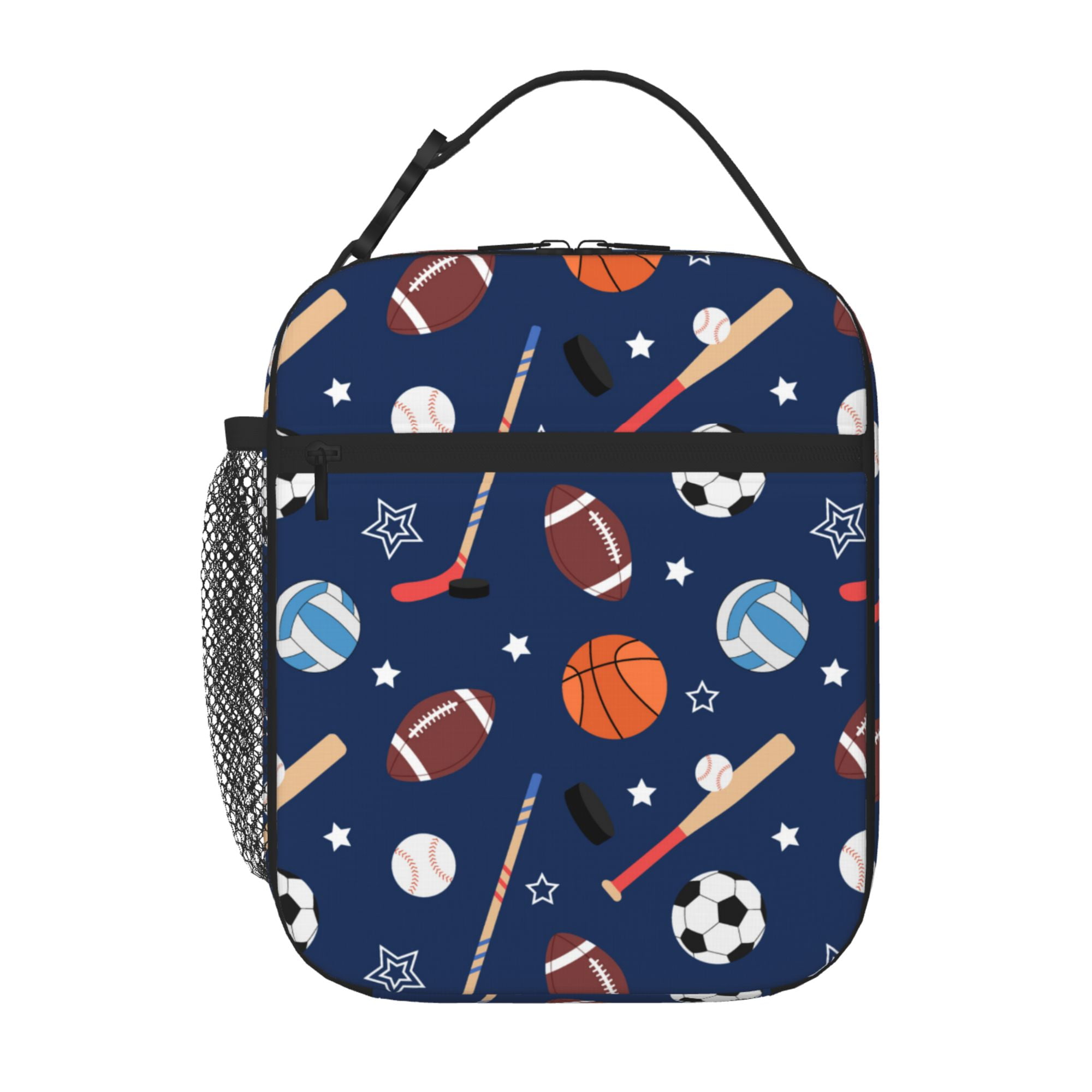 TEQUAN Portable Lunch Bag, American Team Sports Pattern Reusable ...