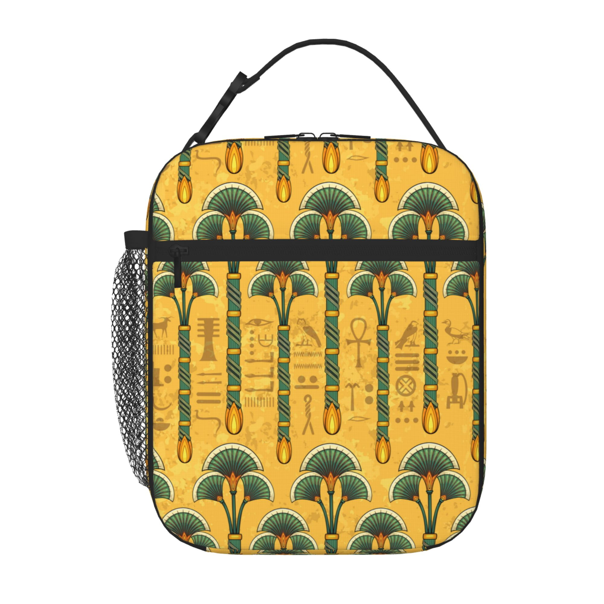 TEQUAN Portable Lunch Bag, Ancient Egypt Symbols Hieroglyphics Pattern ...