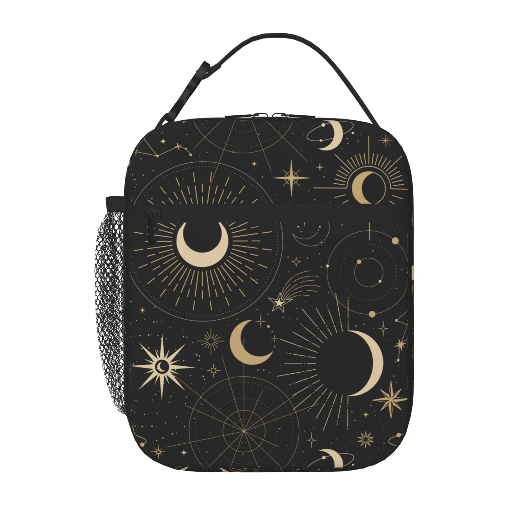 TEQUAN Portable Lunch Bag, Astrology Esoteric Moons Stars Pattern ...