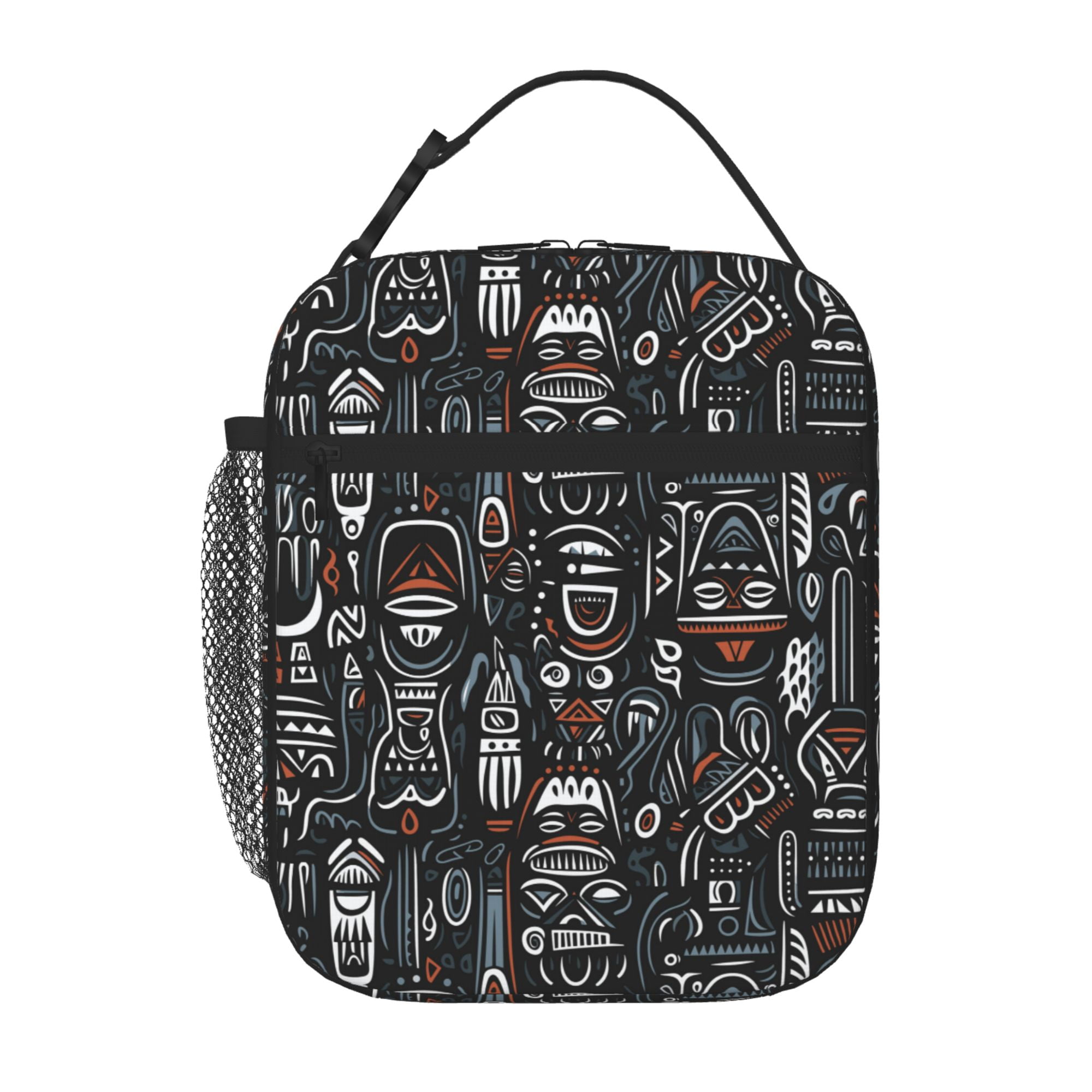 TEQUAN Portable Lunch Bag, Aztec Tribal Africa Ethnic Style Pattern ...