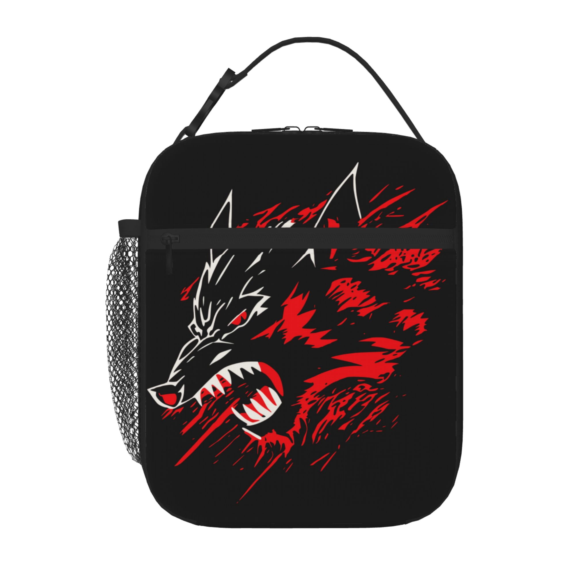 TEQUAN Portable Lunch Bag, Cartoon Angry Wolf Coyote Pattern Reusable ...