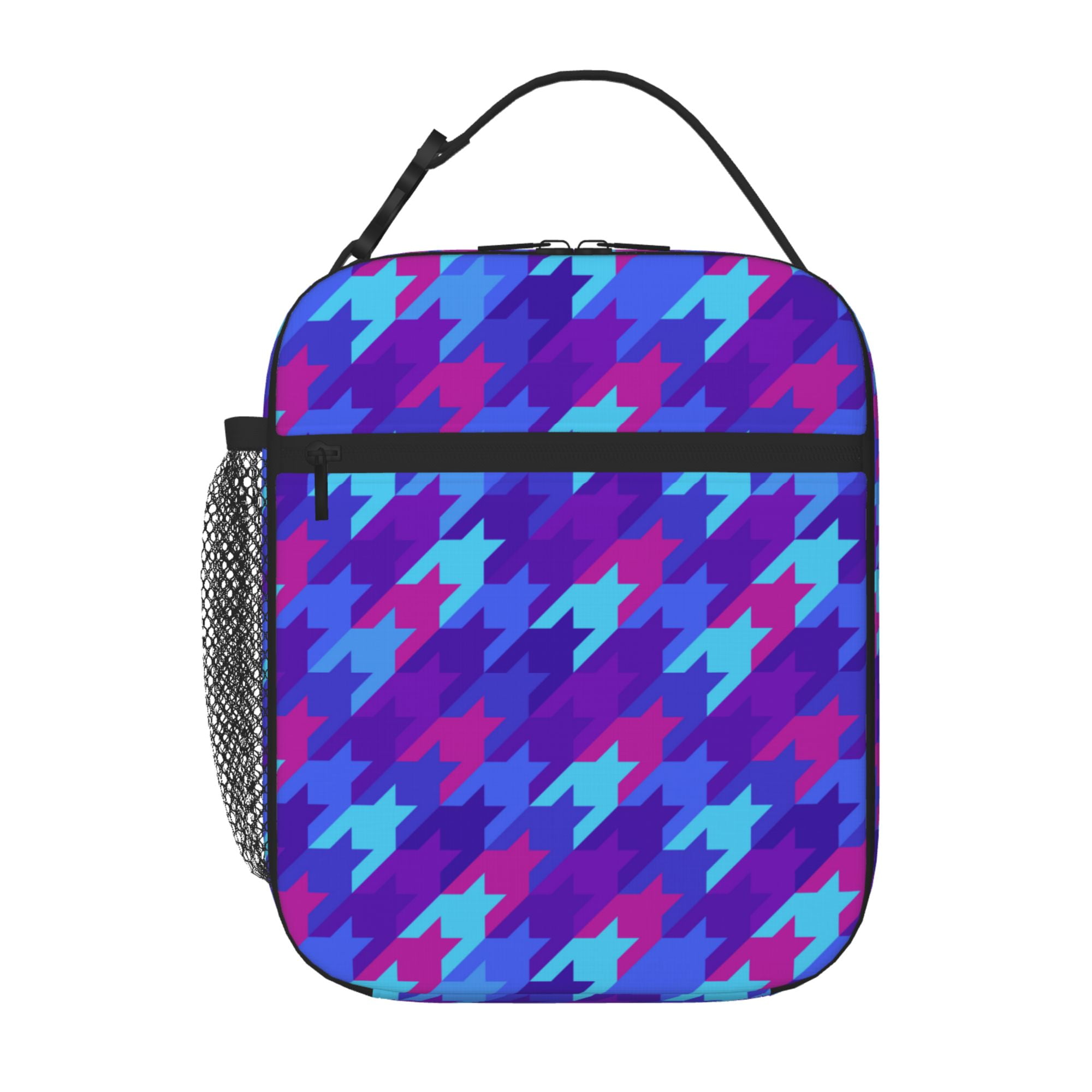 TEQUAN Portable Lunch Bag, Classical English Checkered Houndstooth ...