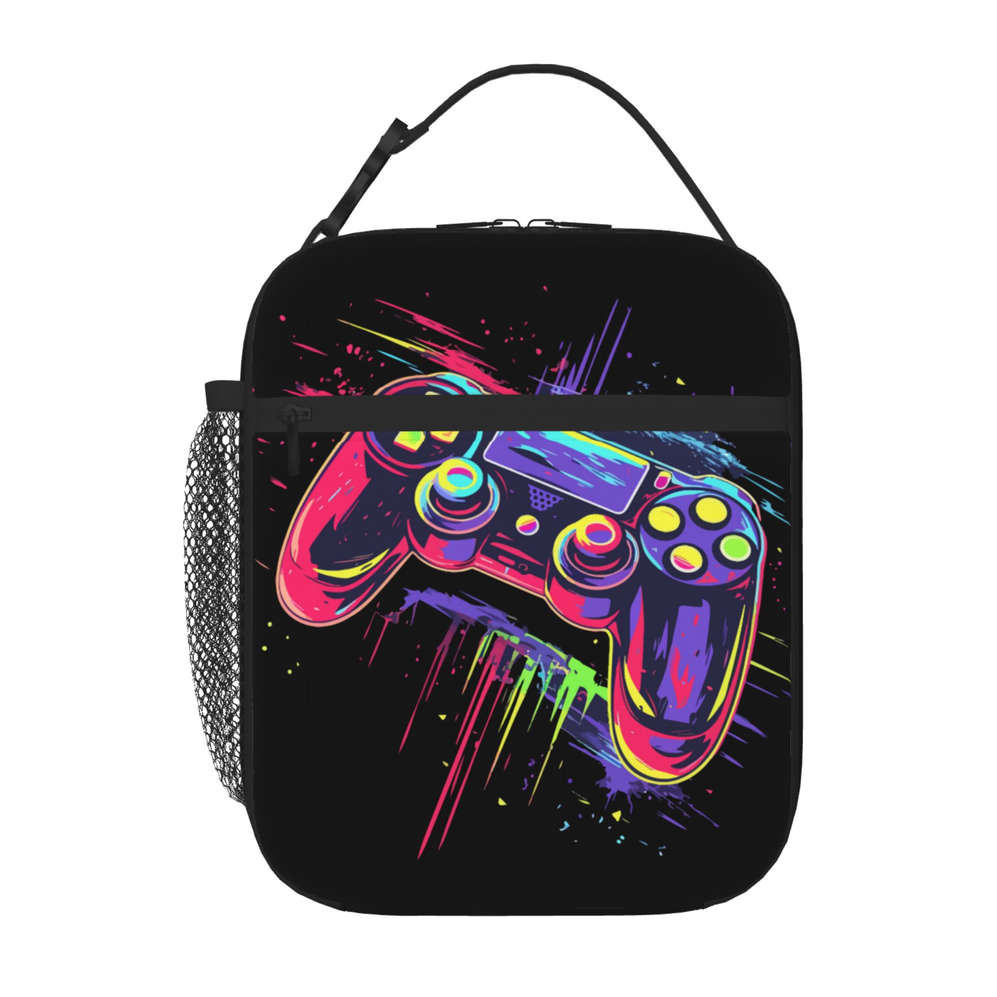 TEQUAN Portable Lunch Bag, Colorful Game controller Pattern Reusable ...