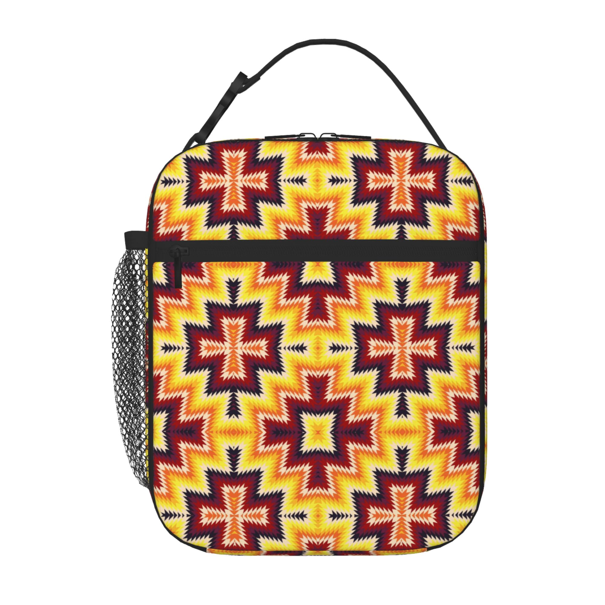 TEQUAN Portable Lunch Bag, Colorful Tribal Style Mosaic Pattern ...