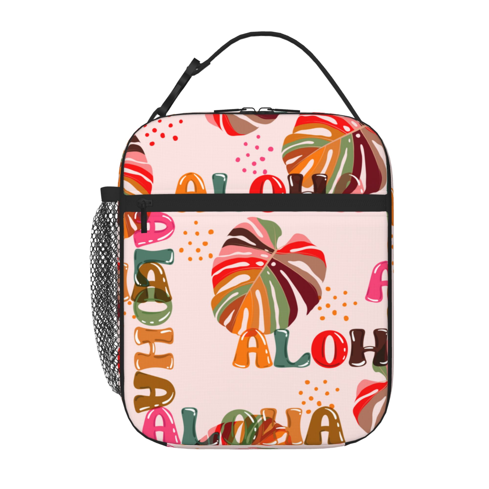 TEQUAN Portable Lunch Bag, Colourful Hawaii Aloha Fashion Pattern ...