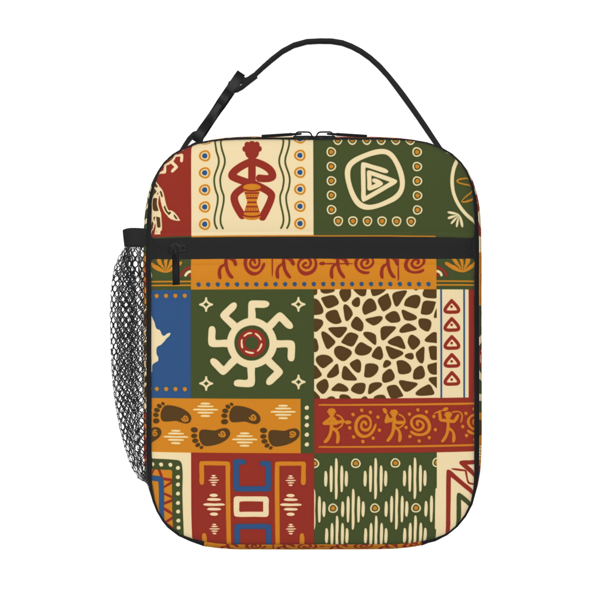 TEQUAN Portable Lunch Bag, Freedom Day African Style Pattern Reusable ...