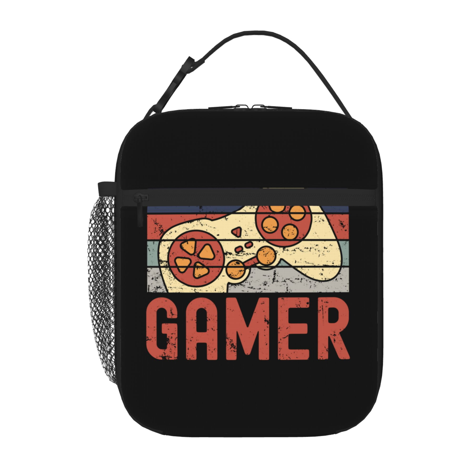TEQUAN Portable Lunch Bag, Fun Gamepad Gamer Pattern Reusable Insulated ...