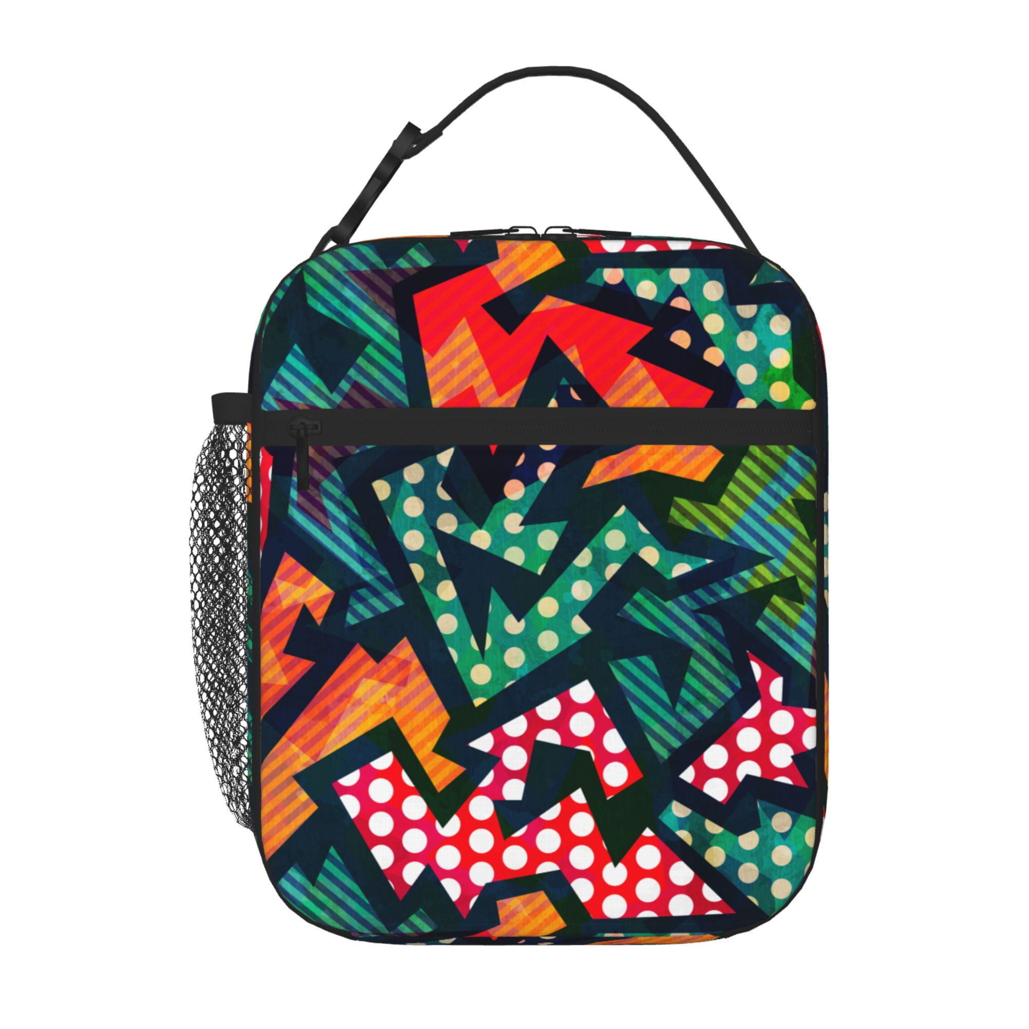 TEQUAN Portable Lunch Bag, Funny Simple Geometric Elements Pattern ...