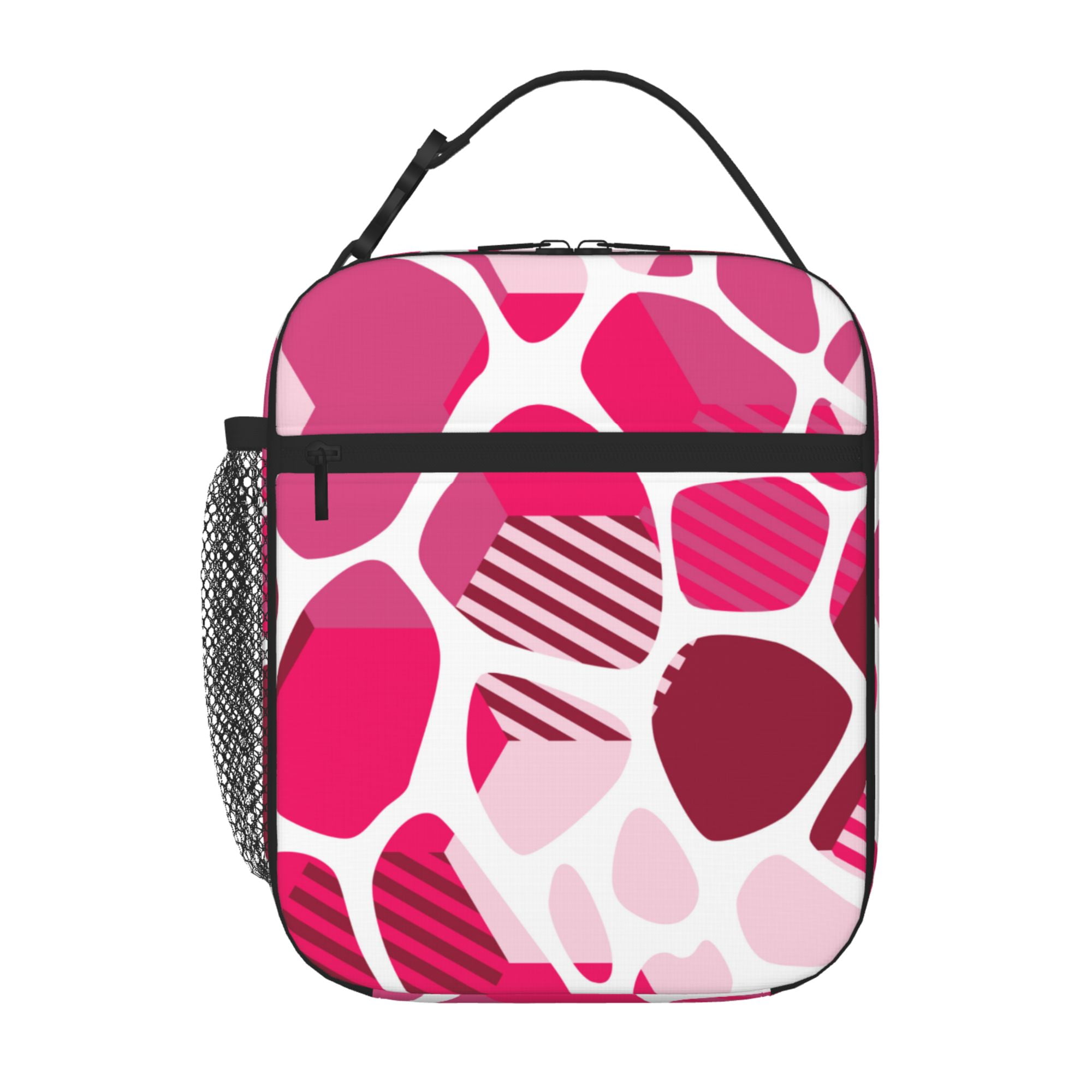 TEQUAN Portable Lunch Bag, Gorgeous Pink Turtle Ripple Pattern Reusable ...
