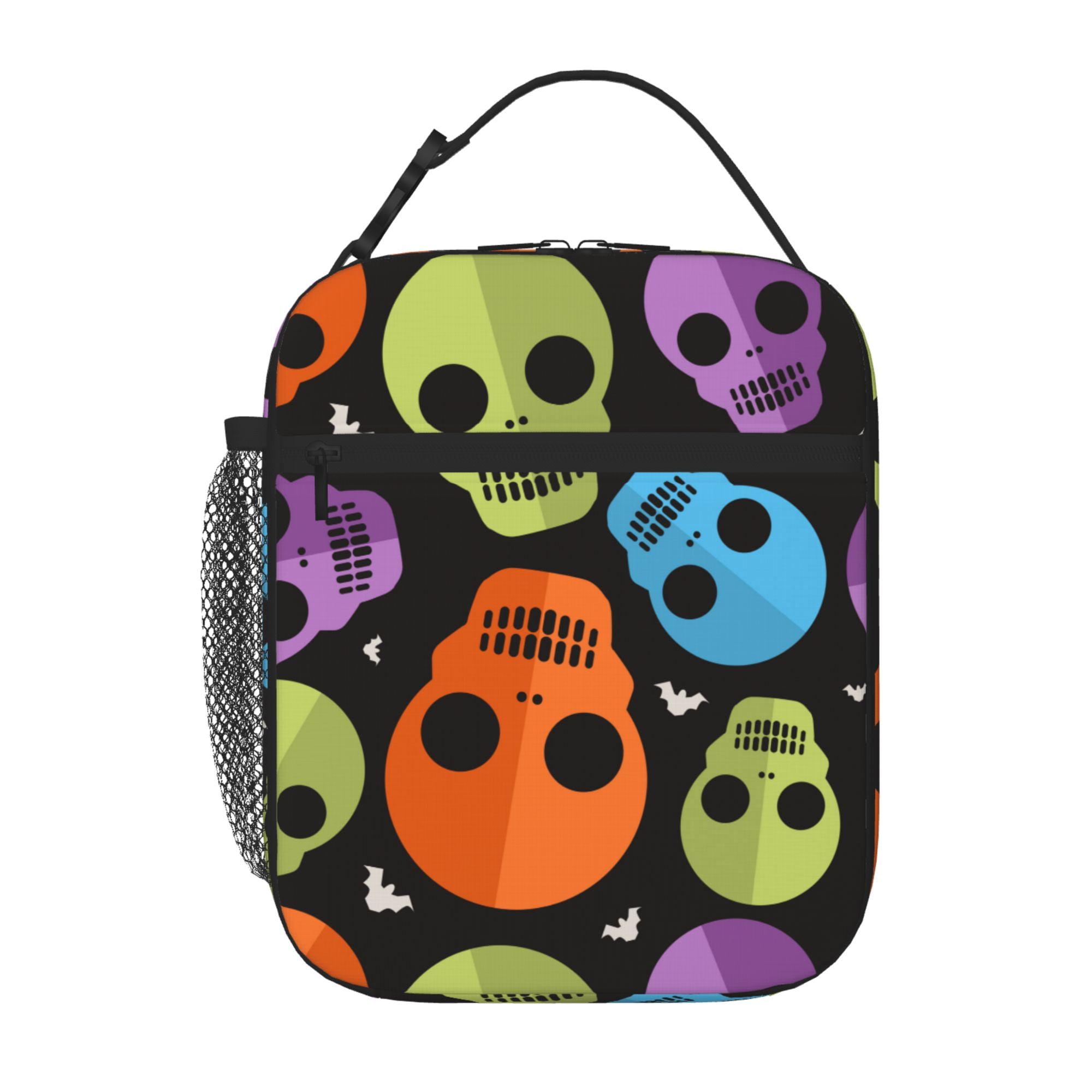 TEQUAN Portable Lunch Bag, Horror Halloween Spooky Skulls Pattern ...