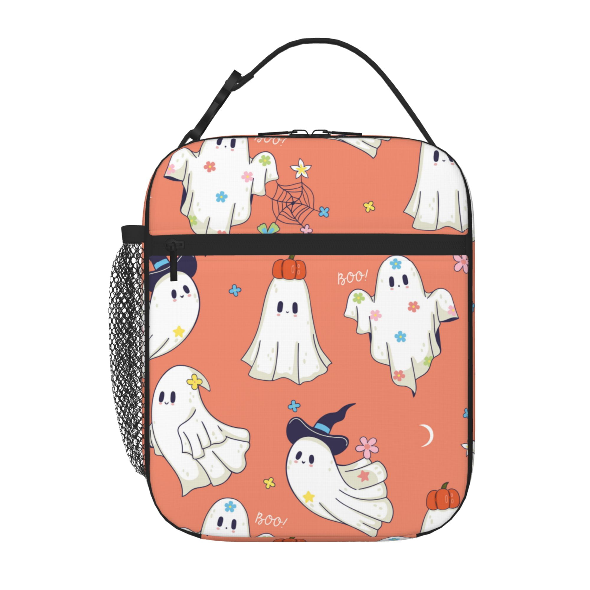 TEQUAN Portable Lunch Bag, Magical Cute Happy Ghosts Pattern Reusable ...