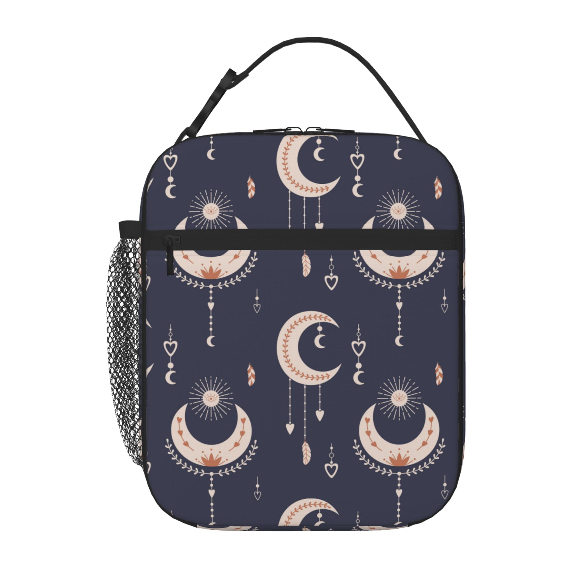 TEQUAN Portable Lunch Bag, Mystical Crescent Moon Pattern Reusable ...
