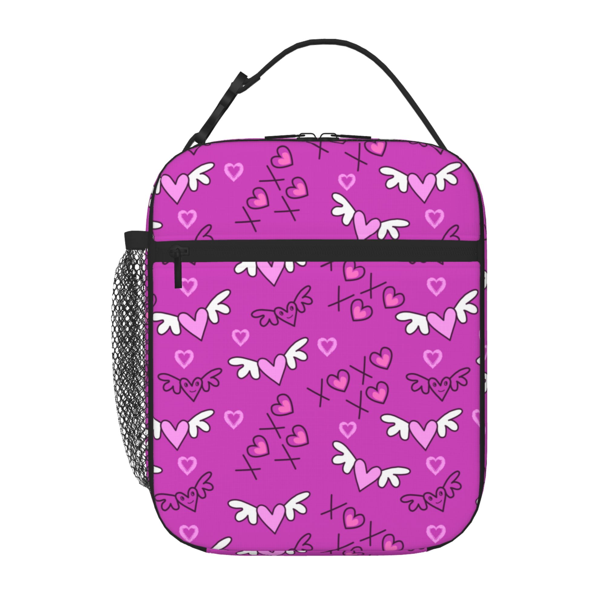 TEQUAN Portable Lunch Bag, Valentines Day Romance Love Pattern Reusable ...