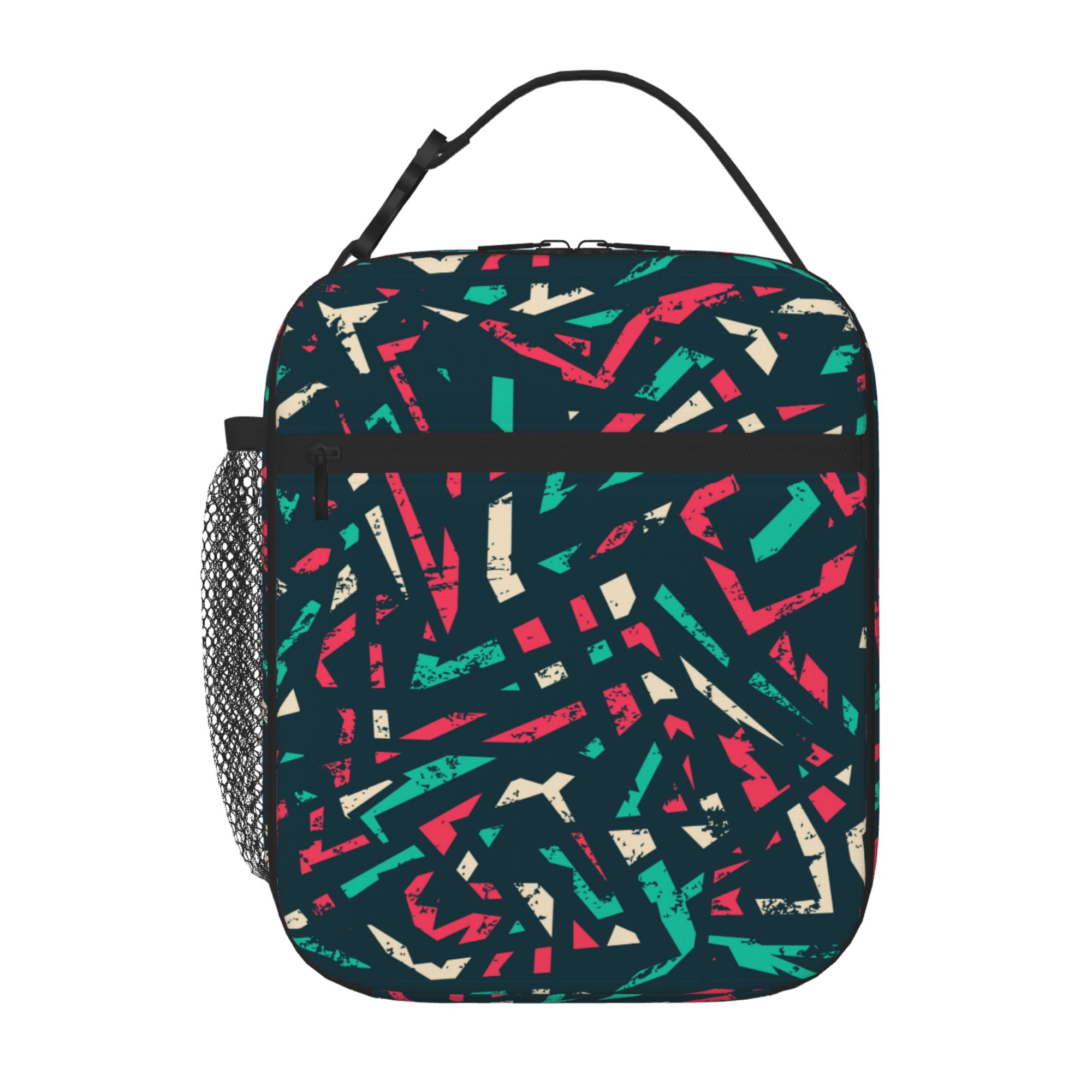 TEQUAN Portable Lunch Bag, Vintage Grunge Abstract Graffiti Pattern ...