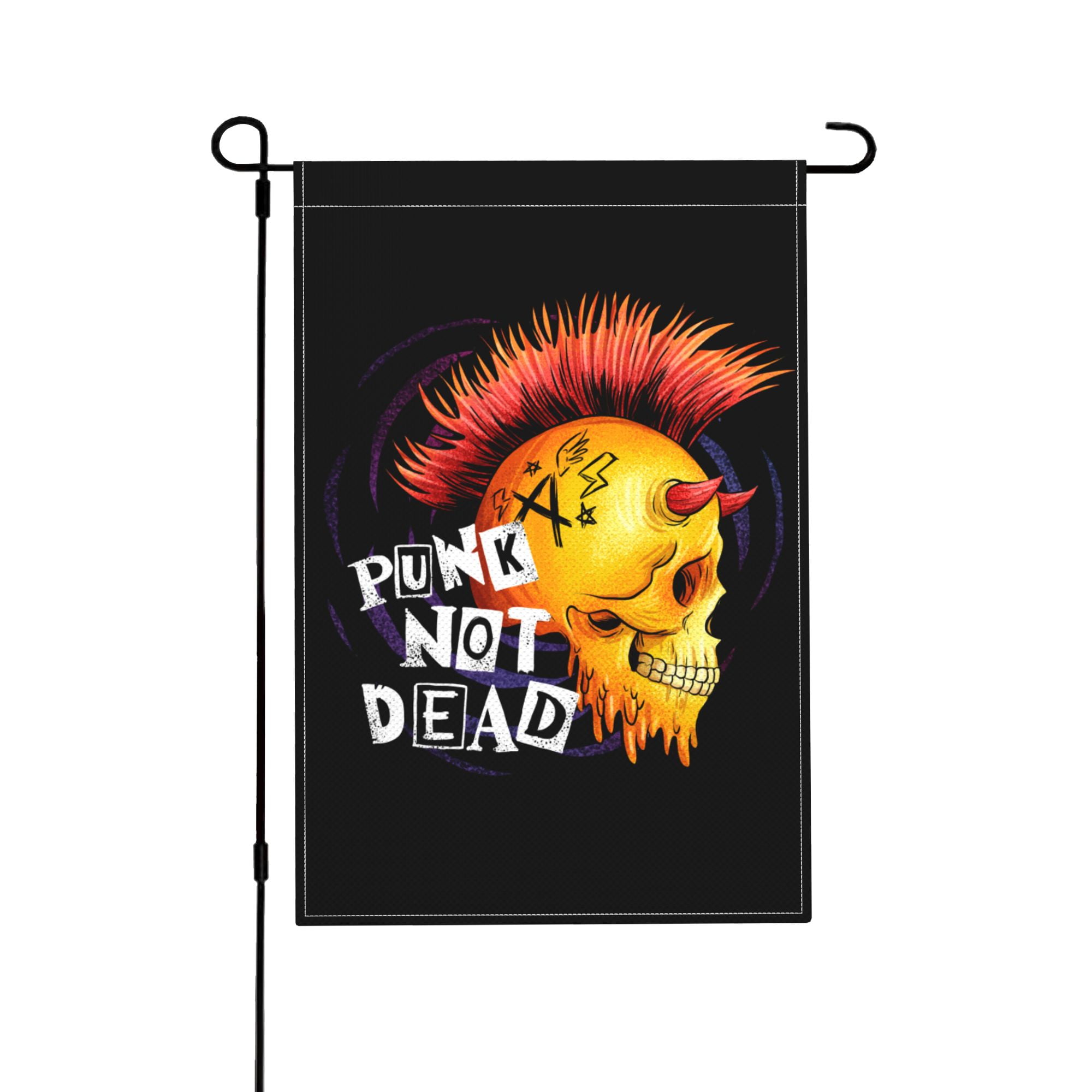 TEQUAN Punk Rock Garden Flags, 18 x 12 inch Double Sided Linen Outdoor ...
