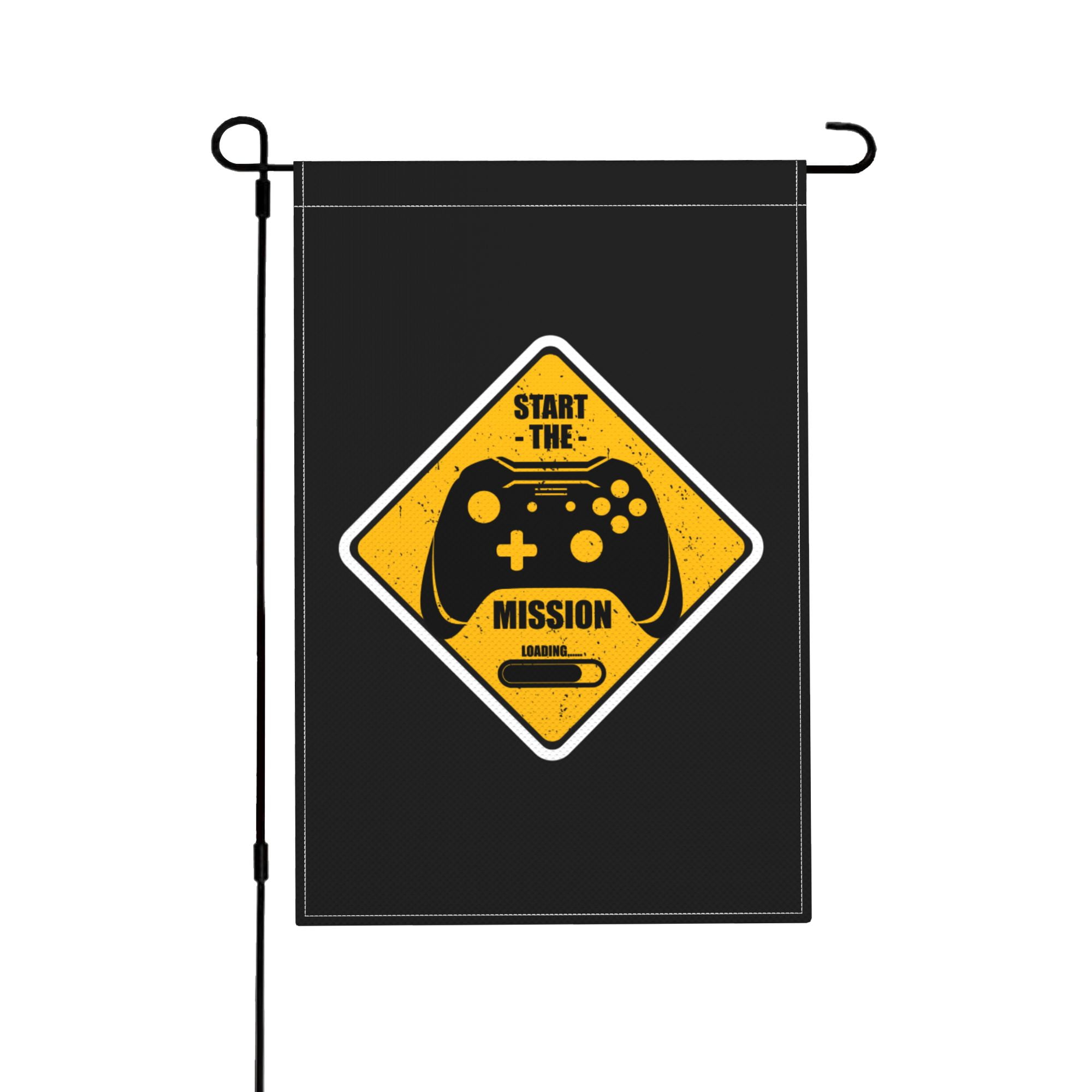 TEQUAN Retro Game Gamer Life Garden Flags, 18 x 12 inch Double Sided ...