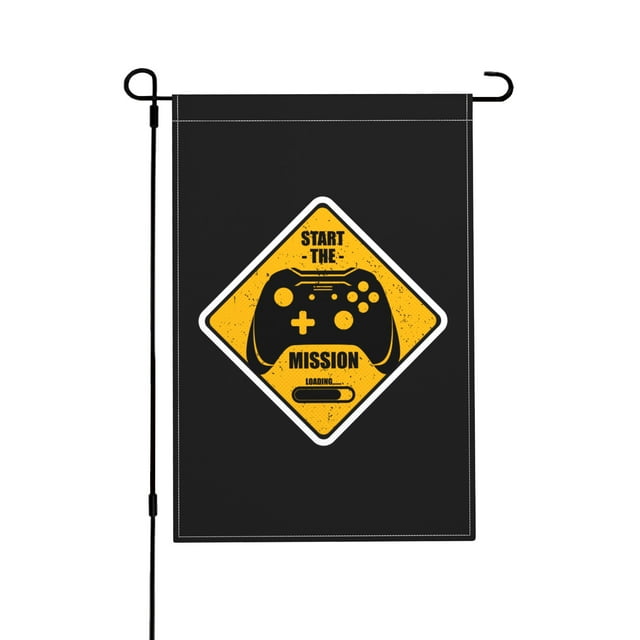 TEQUAN Retro Game Gamer Life Garden Flags, 18 x 12 inch Double Sided ...
