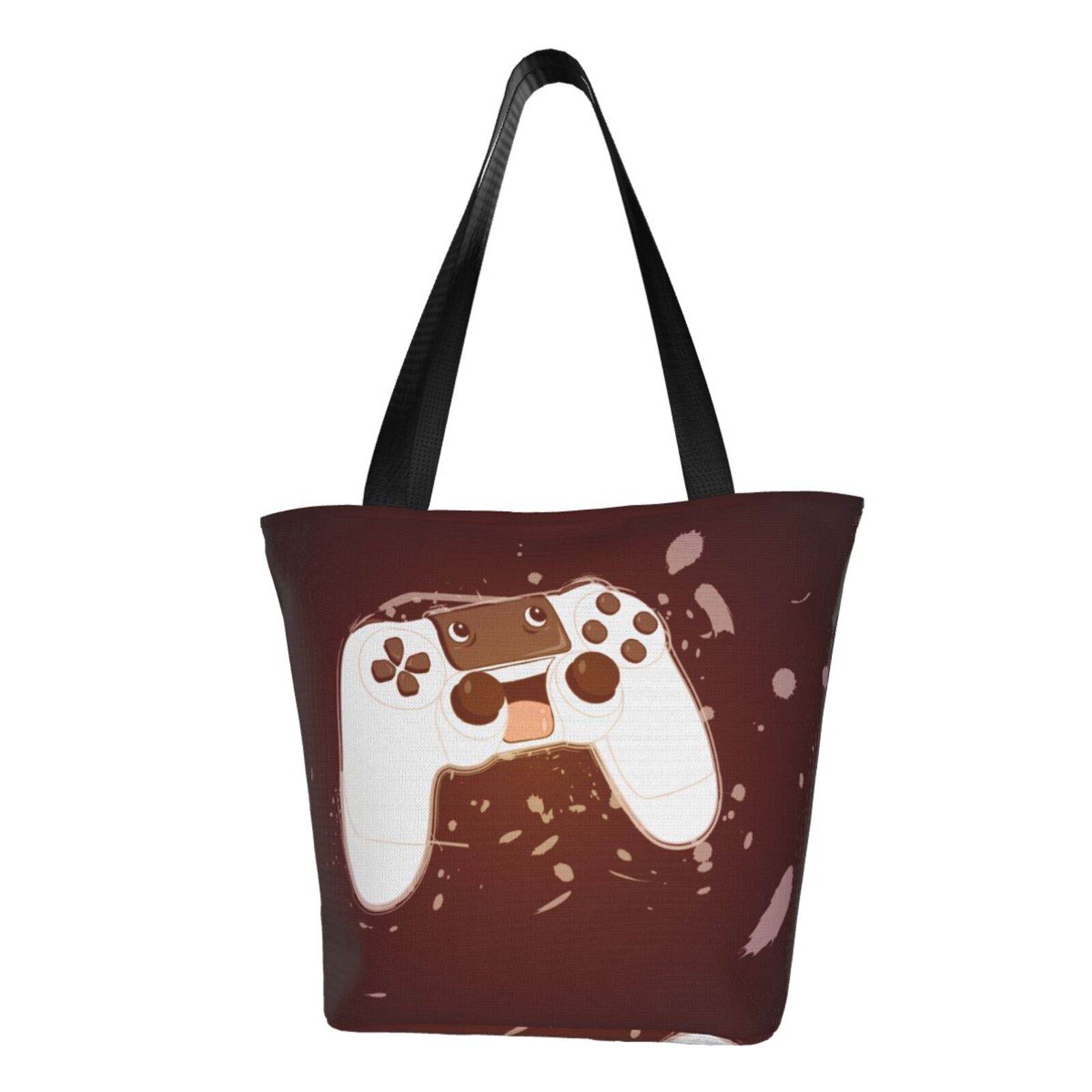 TEQUAN Reusable Shoulder Tote Bags, Colorful Game Controller Prints ...