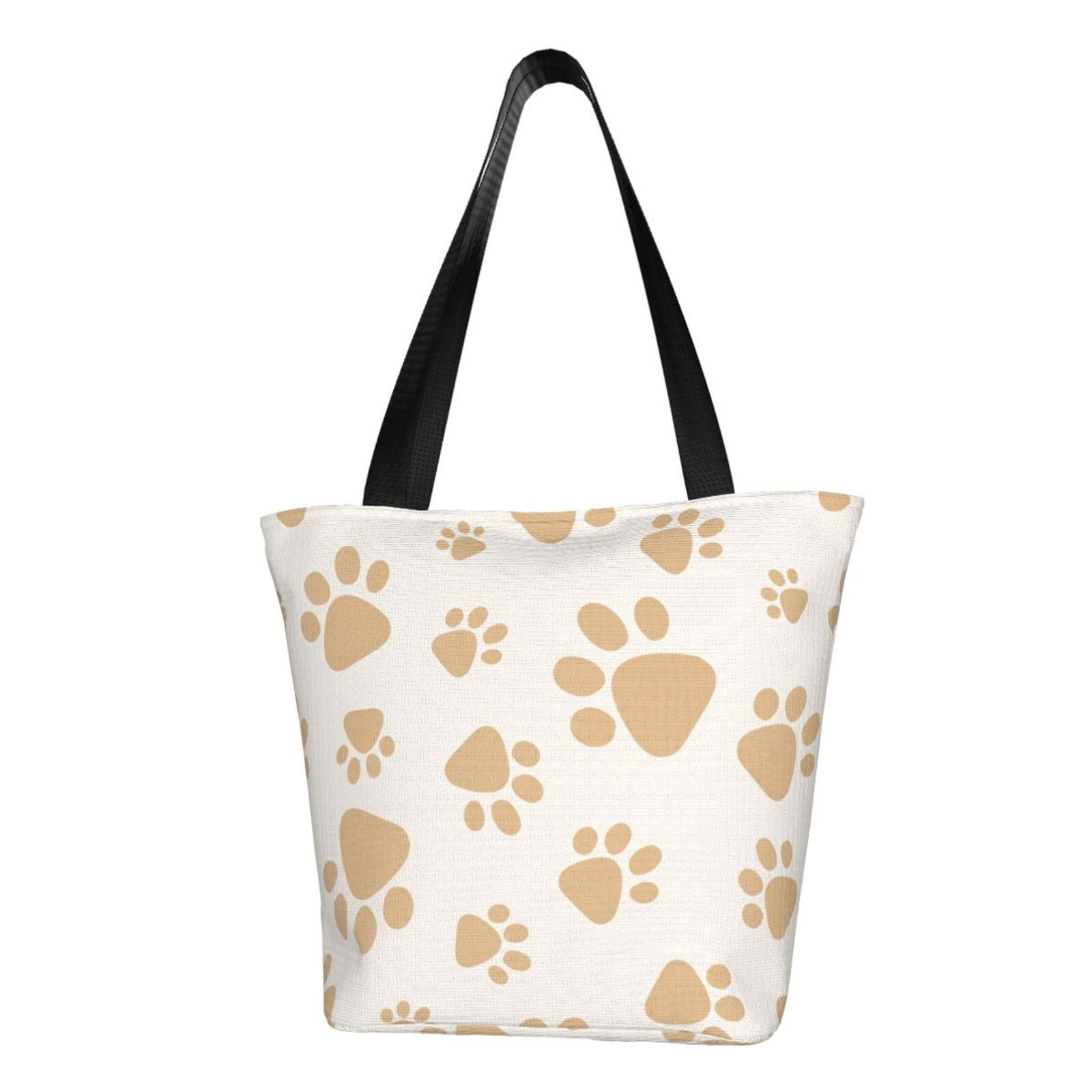 TEQUAN Reusable Shoulder Tote Bags, Cute Paws Claw Print Animal Prints ...