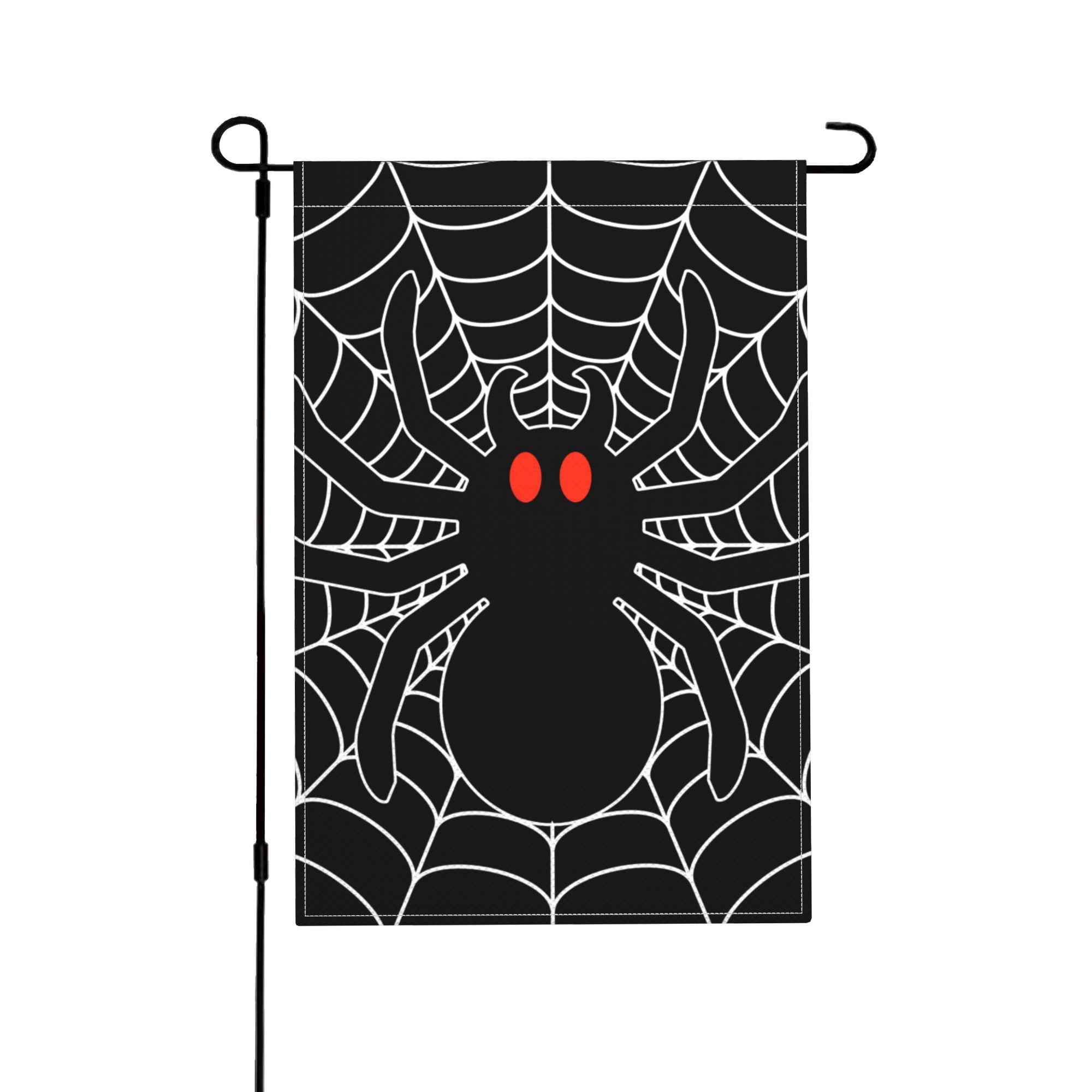 TEQUAN Spooky Spider Webs Halloween Garden Flags, 18 x 12 inch Double ...