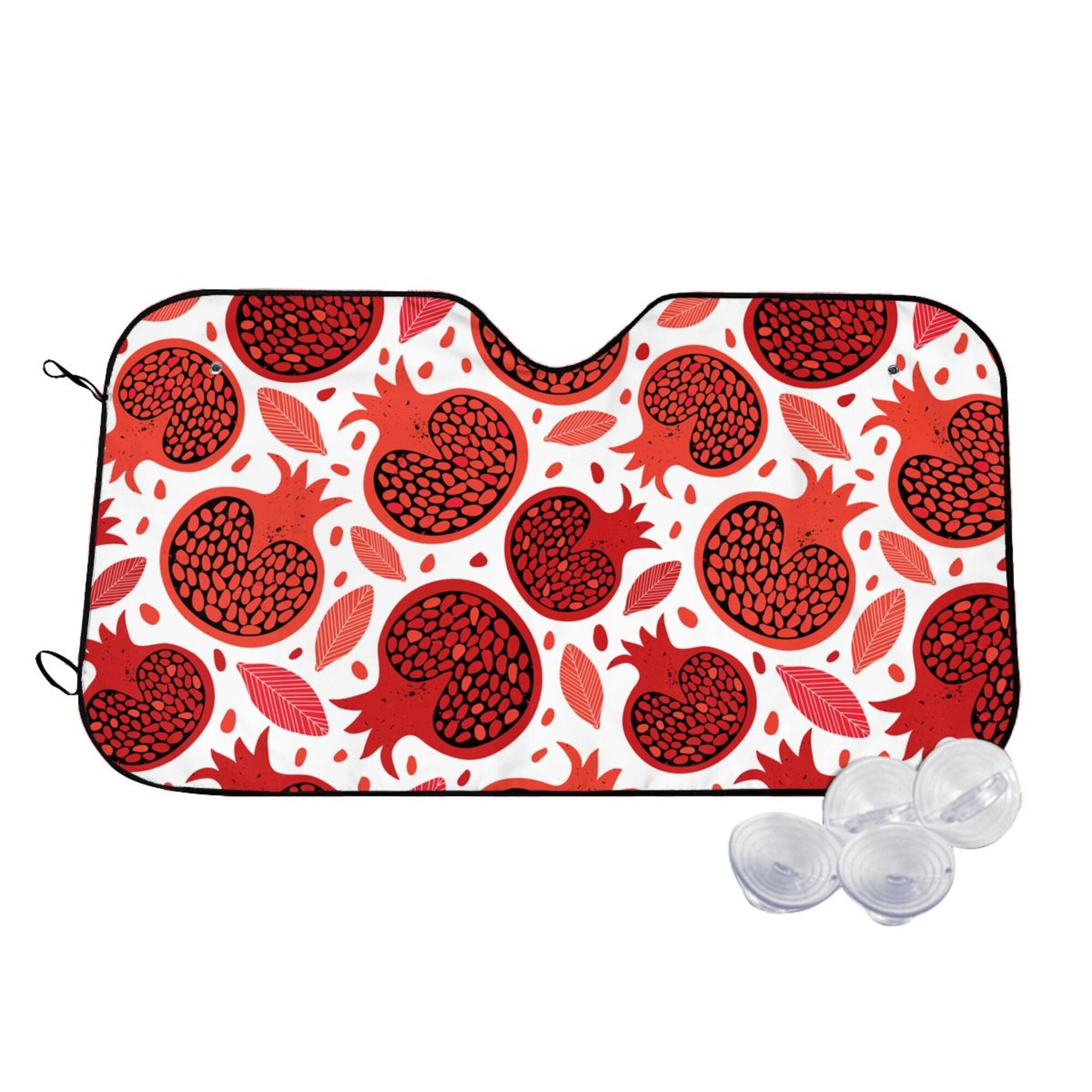 TEQUAN Sunshade for Car Windshield, Cartoon Pomegranate Tropical Fruits ...