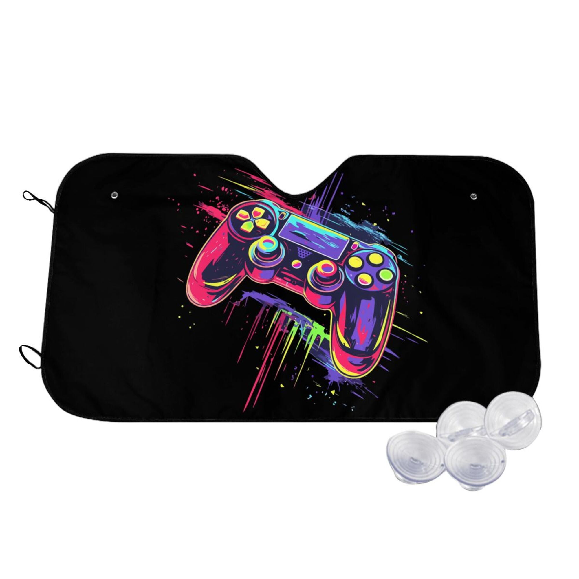 TEQUAN Sunshade for Car Windshield, Colorful Game controller Pattern ...