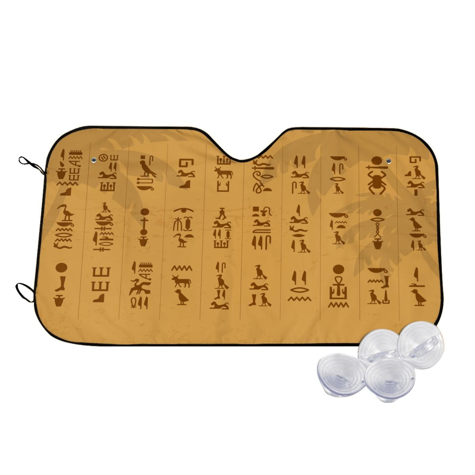 TEQUAN Sunshade for Car Windshield, Egypt Anubis Egyptian Hieroglyphics ...