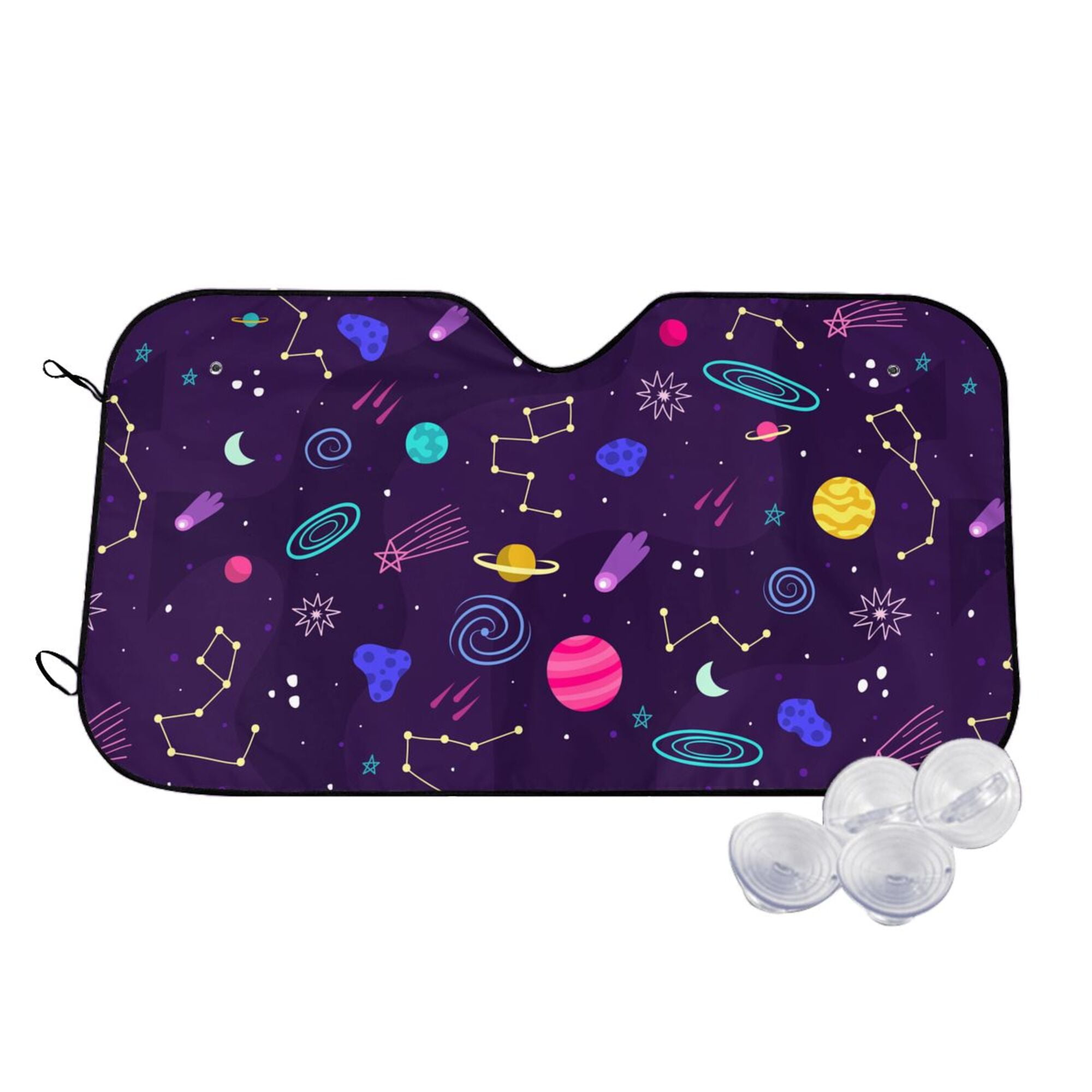 TEQUAN Sunshade for Car Windshield, Galaxy Outer Space Night Sky ...