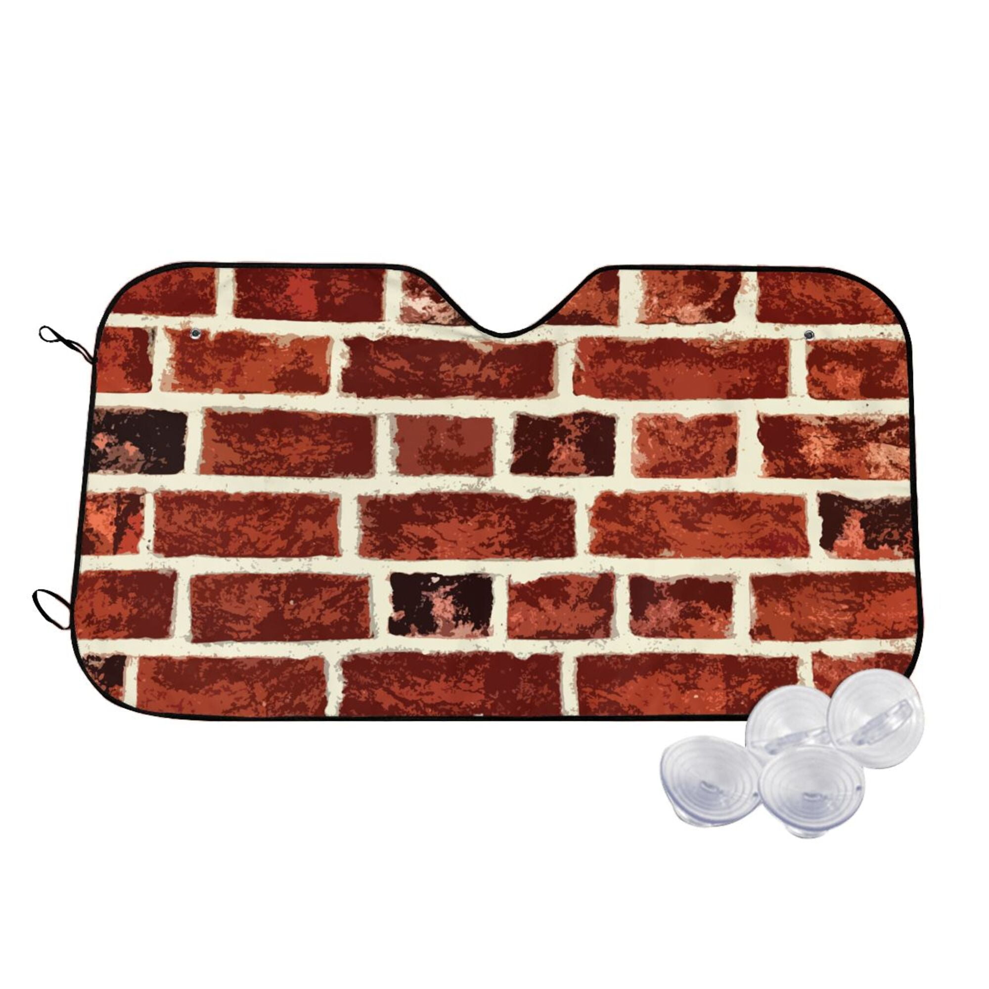 TEQUAN Sunshade for Car Windshield, Red Brick Wall Background Pattern ...
