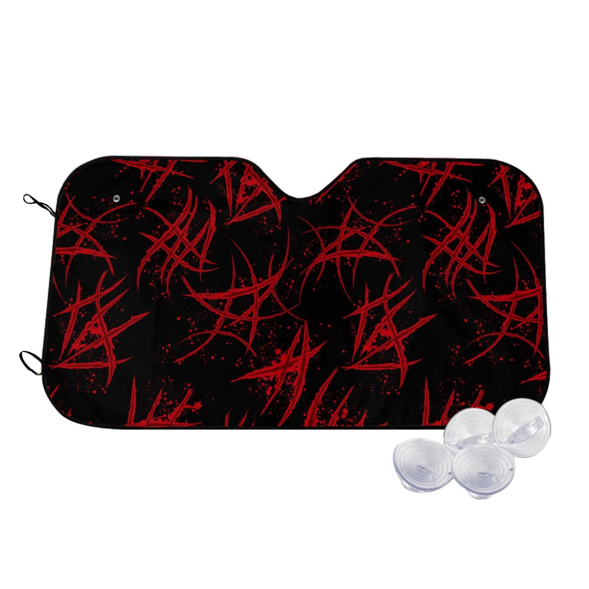 TEQUAN Sunshade for Car Windshield, Red Claw Blood Marks Pattern Car ...
