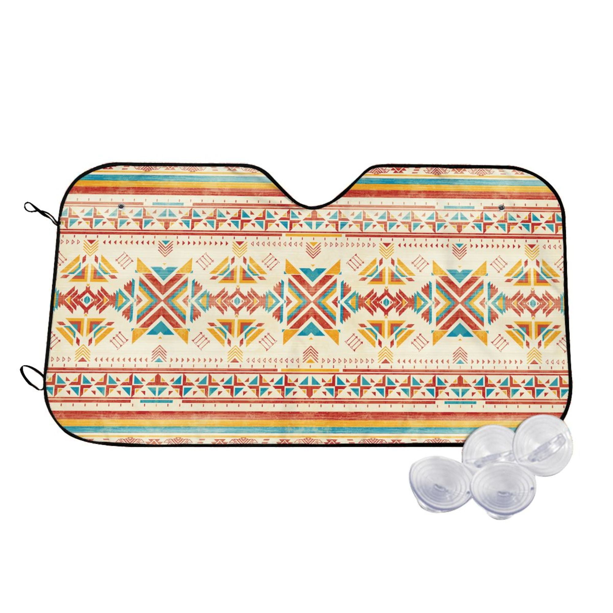 TEQUAN Sunshade for Car Windshield, Southwestern American Aztec Boho ...