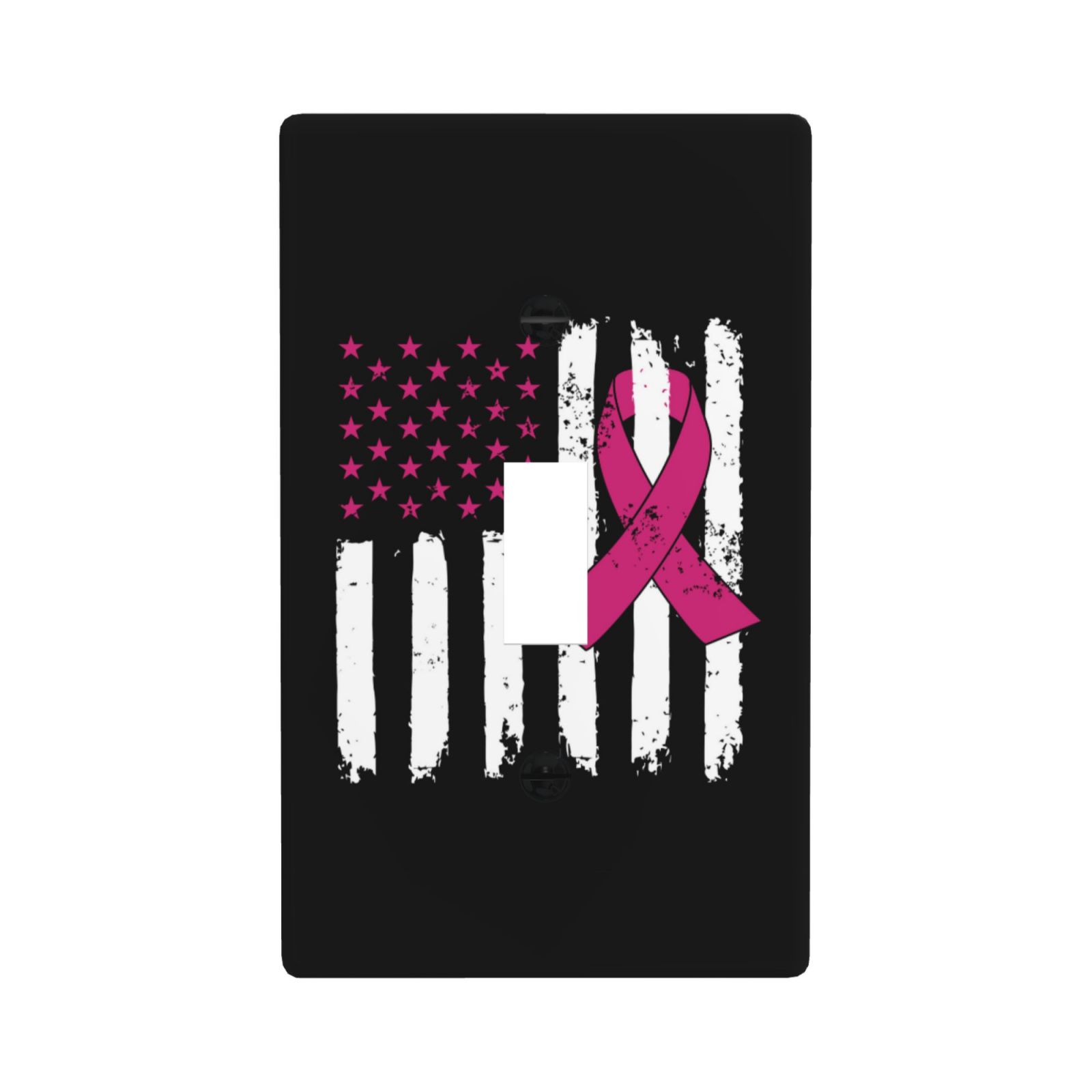 TEQUAN Toggle Light Switch Wall Plate, Fight Breast Cancer Awareness ...